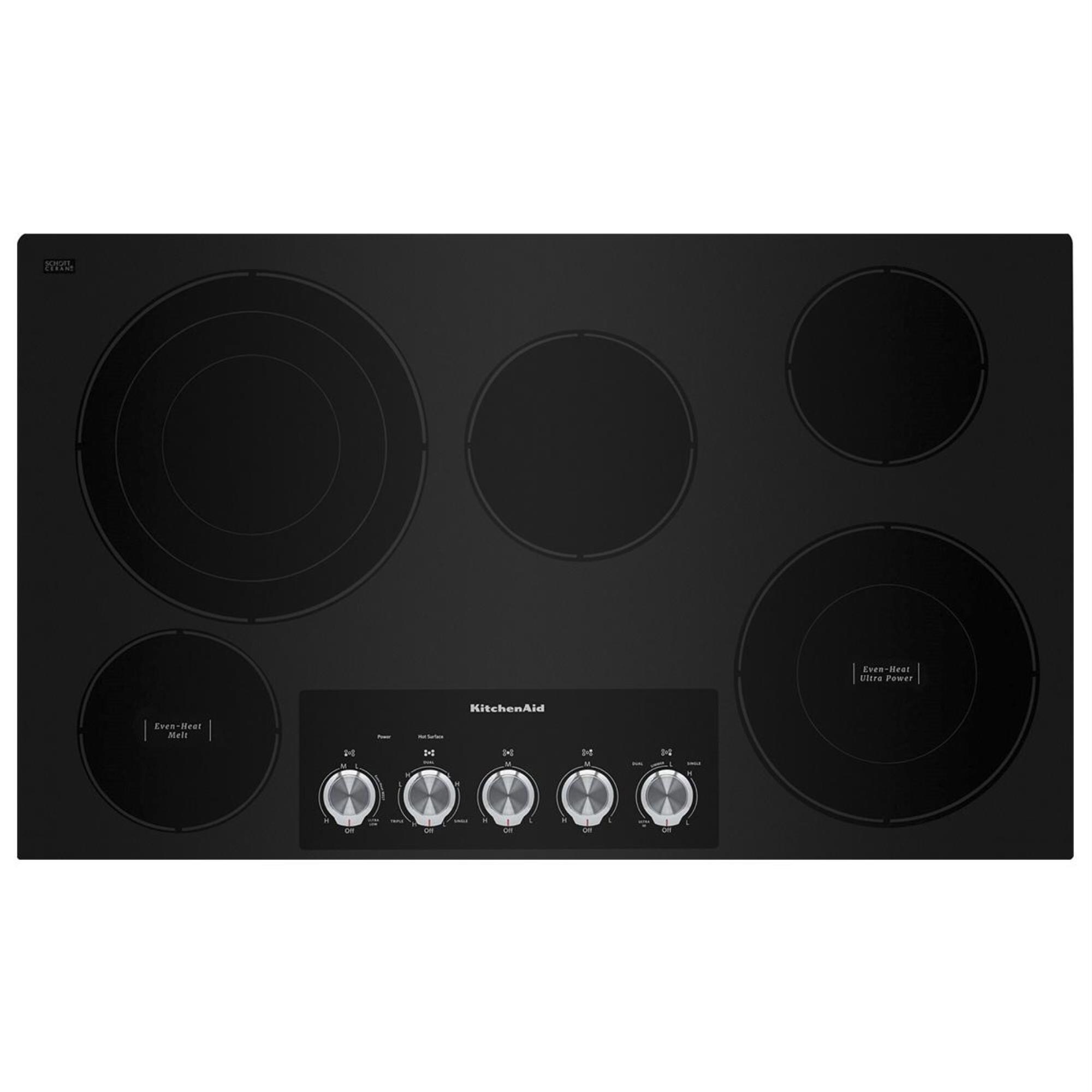 KitchenAid 36" Electric Cooktop in Black | NFM