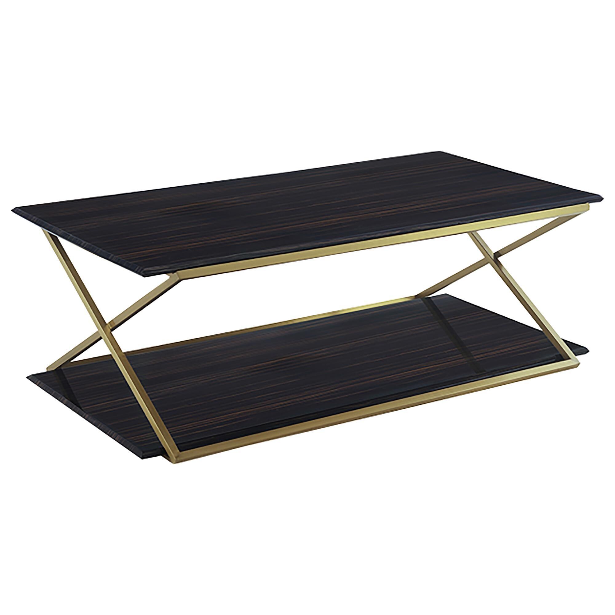 Blue River Westlake Coffee Table in Brushed Gold