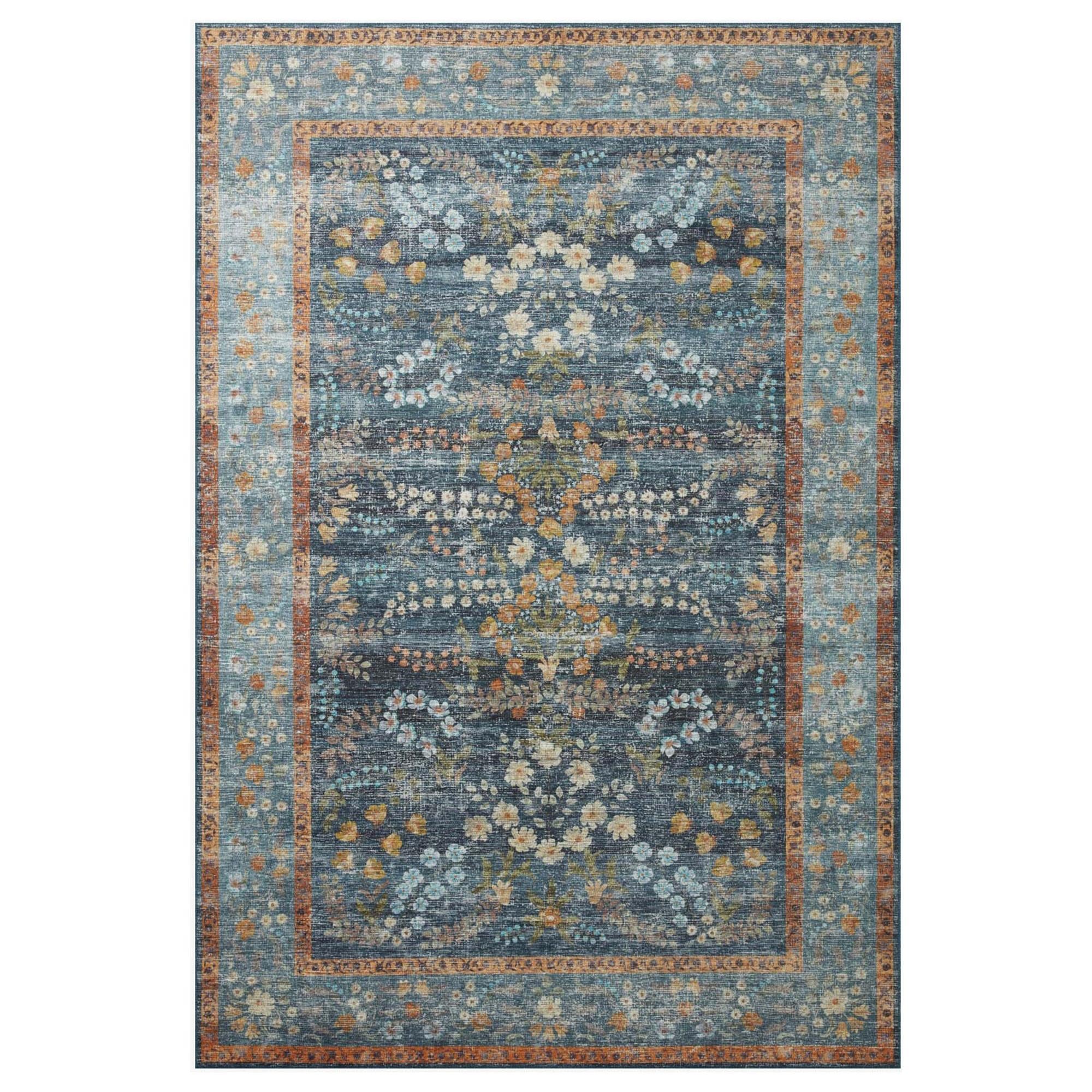 Rifle Paper Co. Palais 3'9" x 5'9" Navy Area Rug | Shop NFM