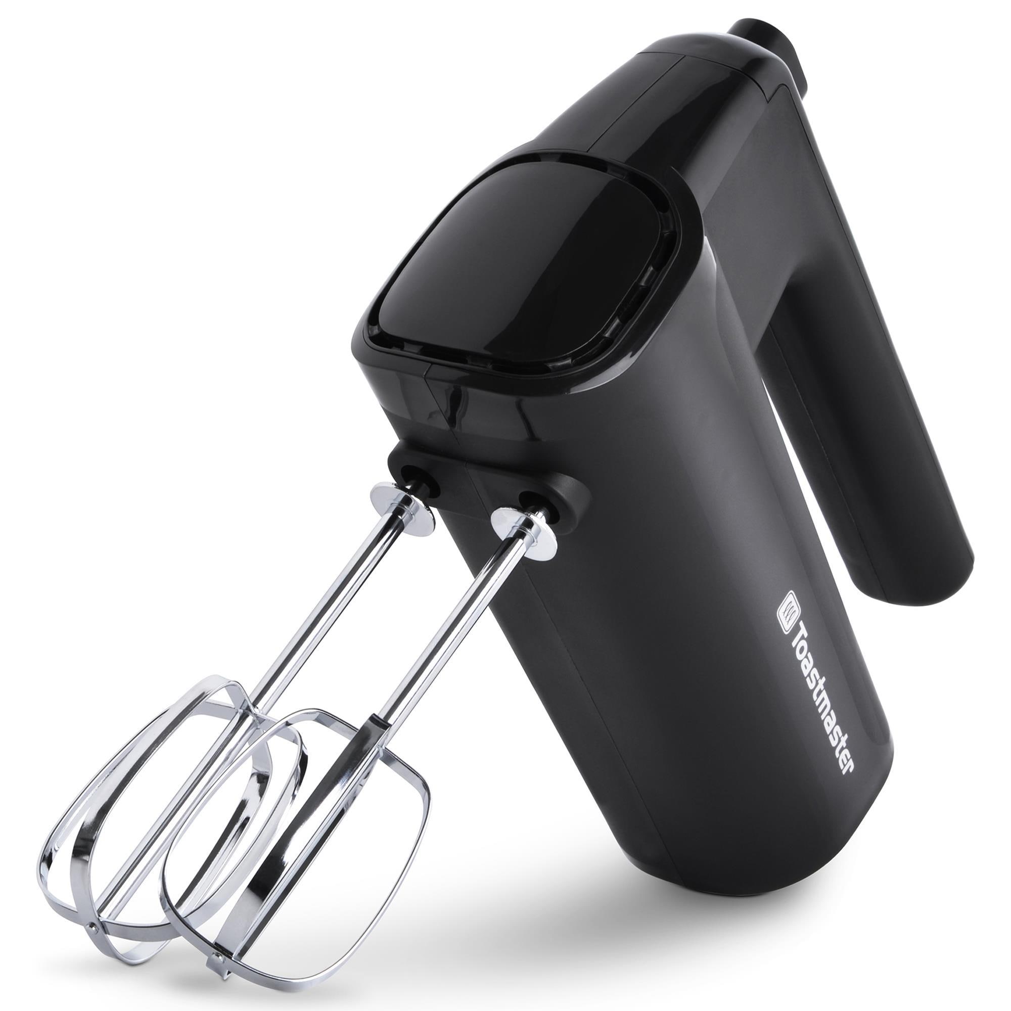 Toastmaster 5-Speed Hand Mixer in Black and Chrome