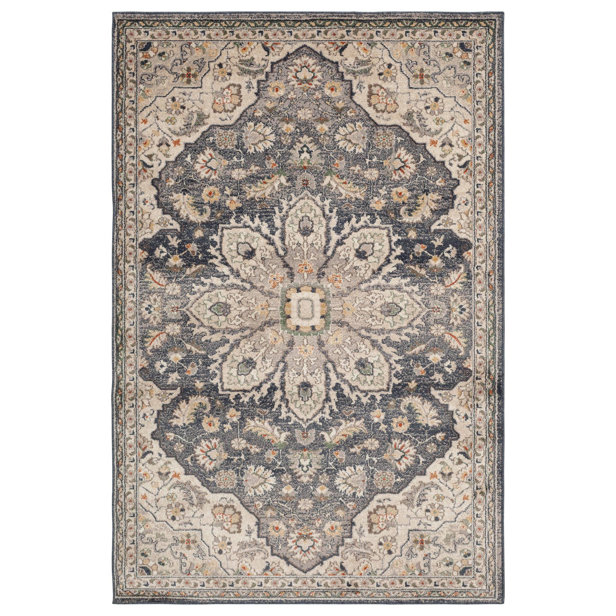 Central Oriental Minerva Corelia 5' x 7'3" Vintage Blue and Storm Area Rug