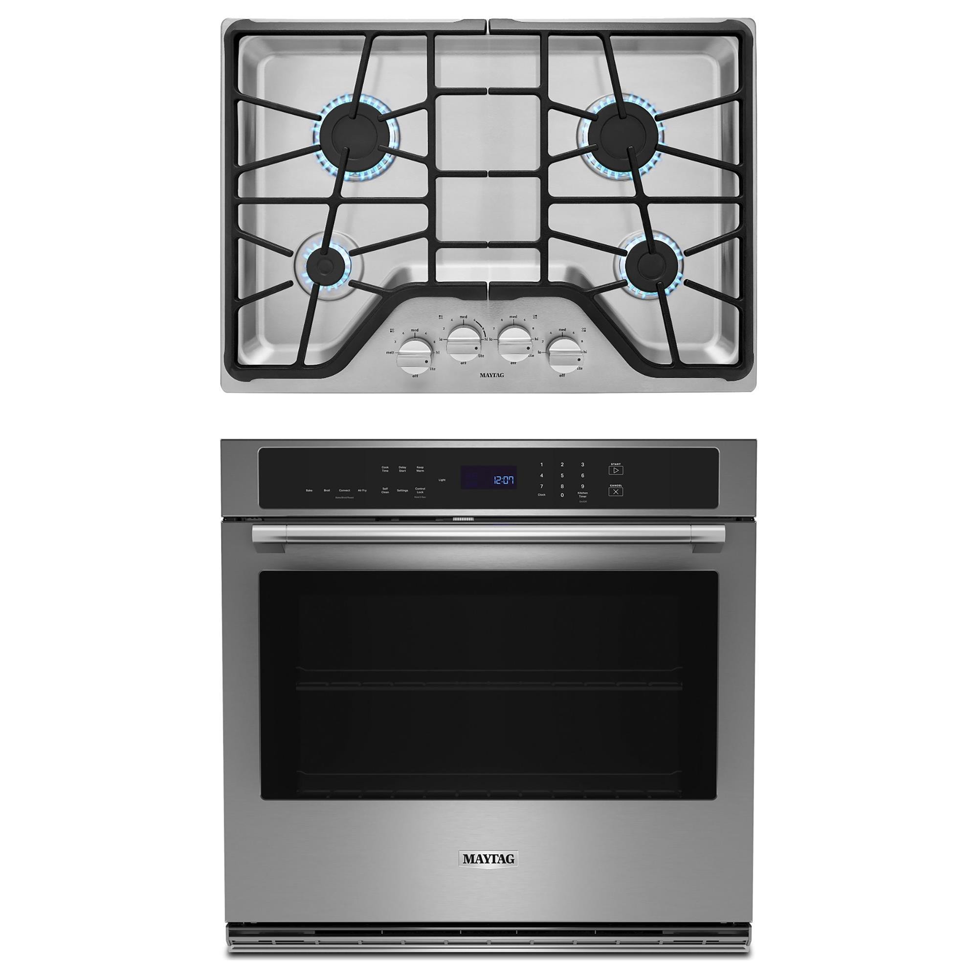 Maytag 2-Piece Kitchen Package with 30" Built-In Single Wall Oven and ...
