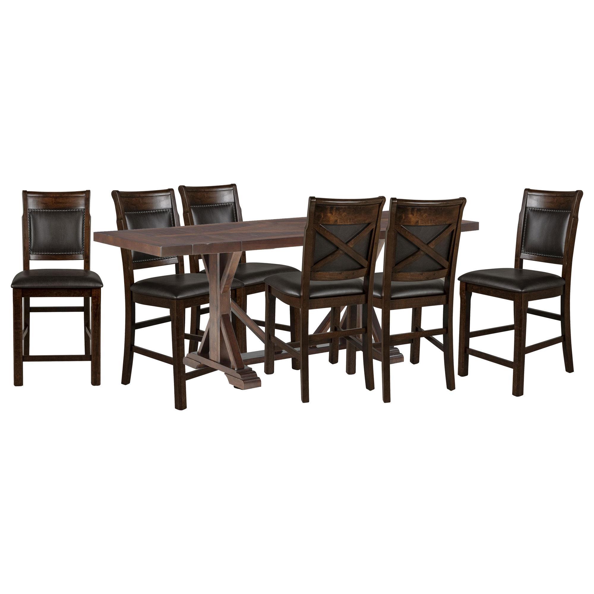 DAVIS DIRECT Breda 7-Piece Rectangular Dining Set in Cherry