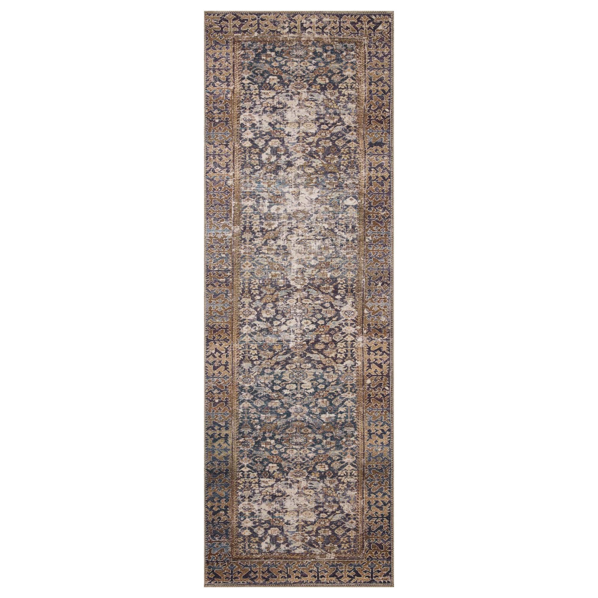 Amber Lewis x Loloi Georgie 3' x 10' Denim and Spice Runner