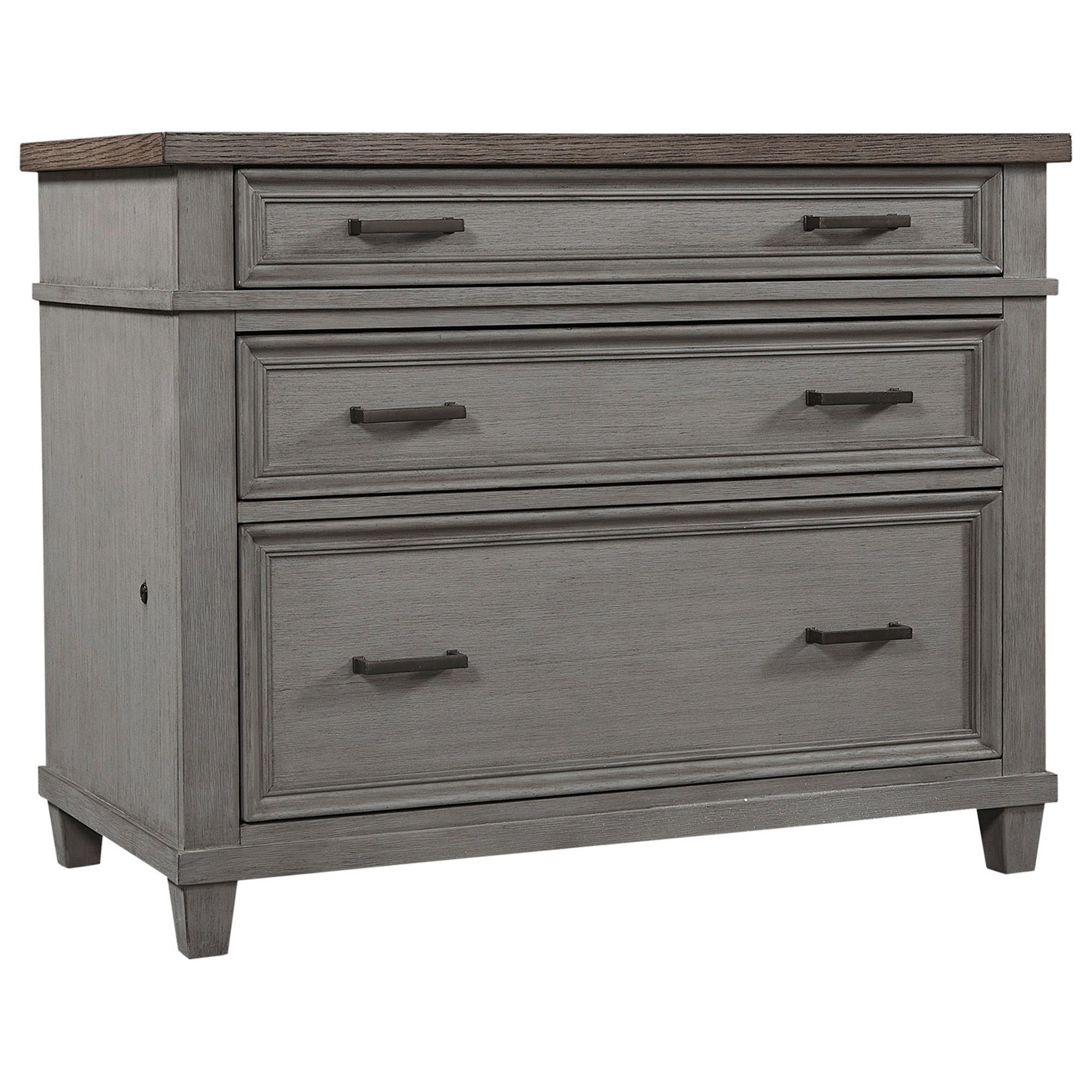 Riva Ridge Caraway 3-Drawer Lateral File in Aged Slate