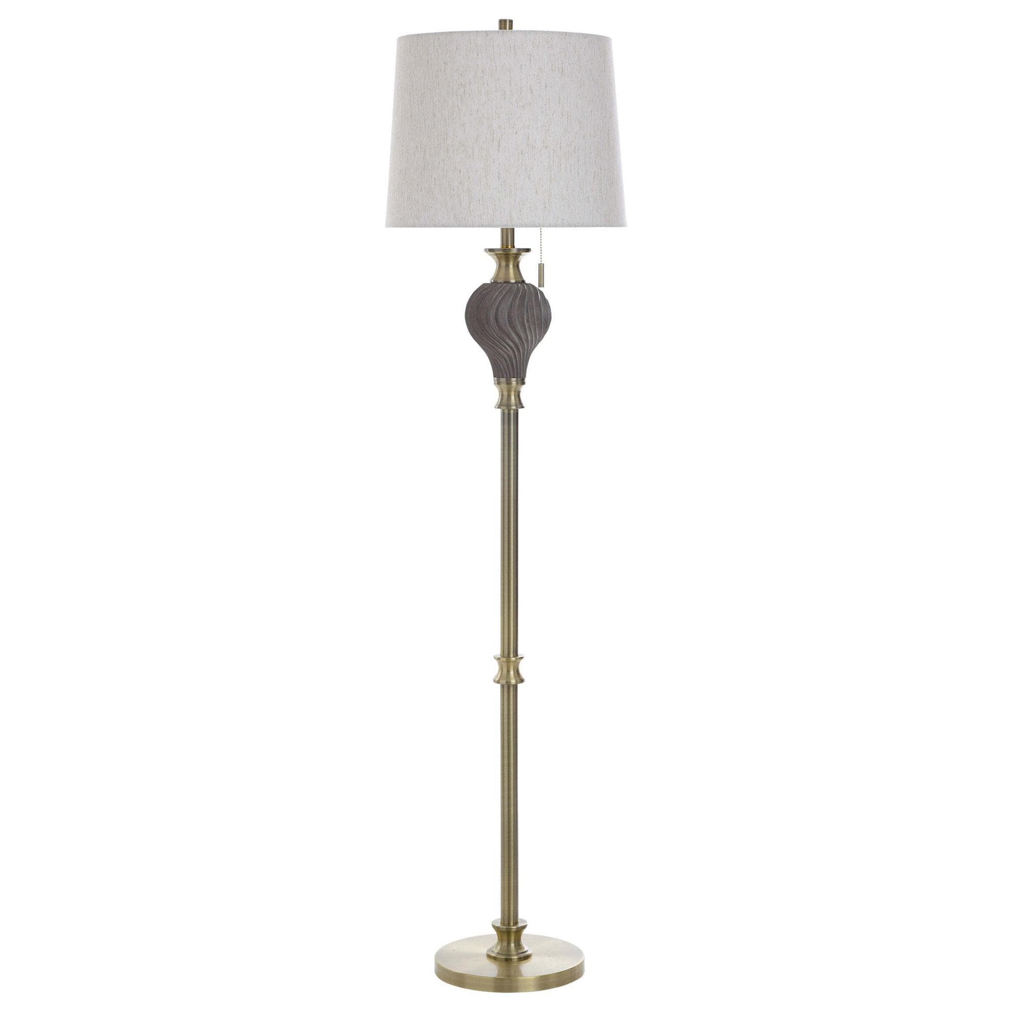 Flair Industries 63" Poly Floor Lamp in Soot Gold
