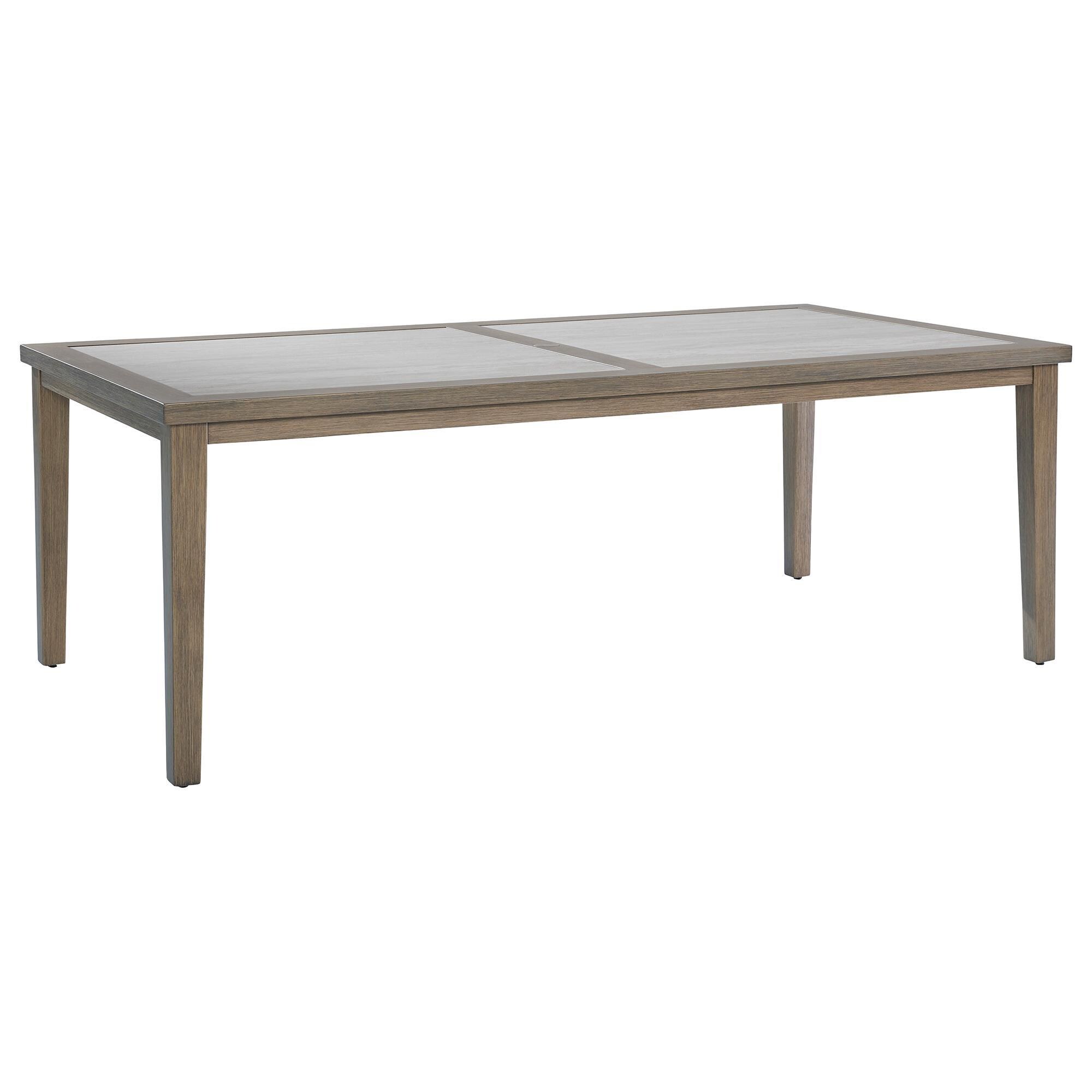 Ashley Rainier Ranch Rectangular Dining Table in Brown and Beige - Table Only