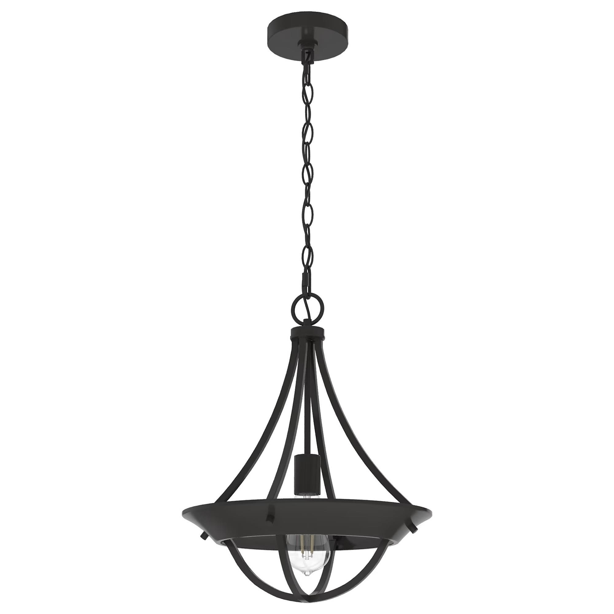 Hunter Perch Point 1-Light Pendant in Noble Bronze