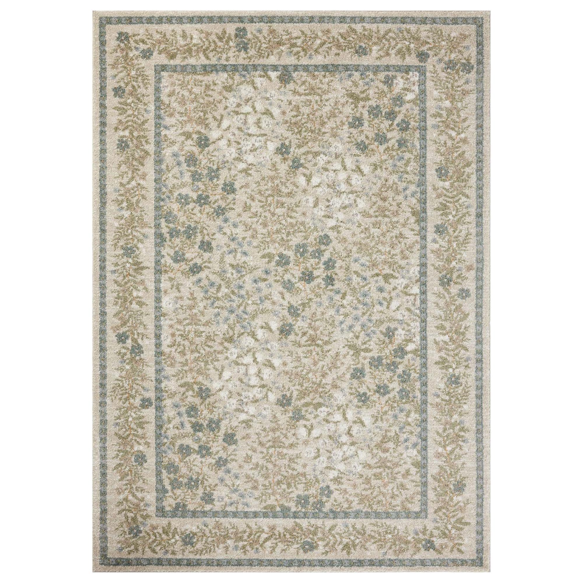 Rifle Paper Co. x Loloi Laurel Wildwood Garden 5'3" x 7'8" Cream Area Rug