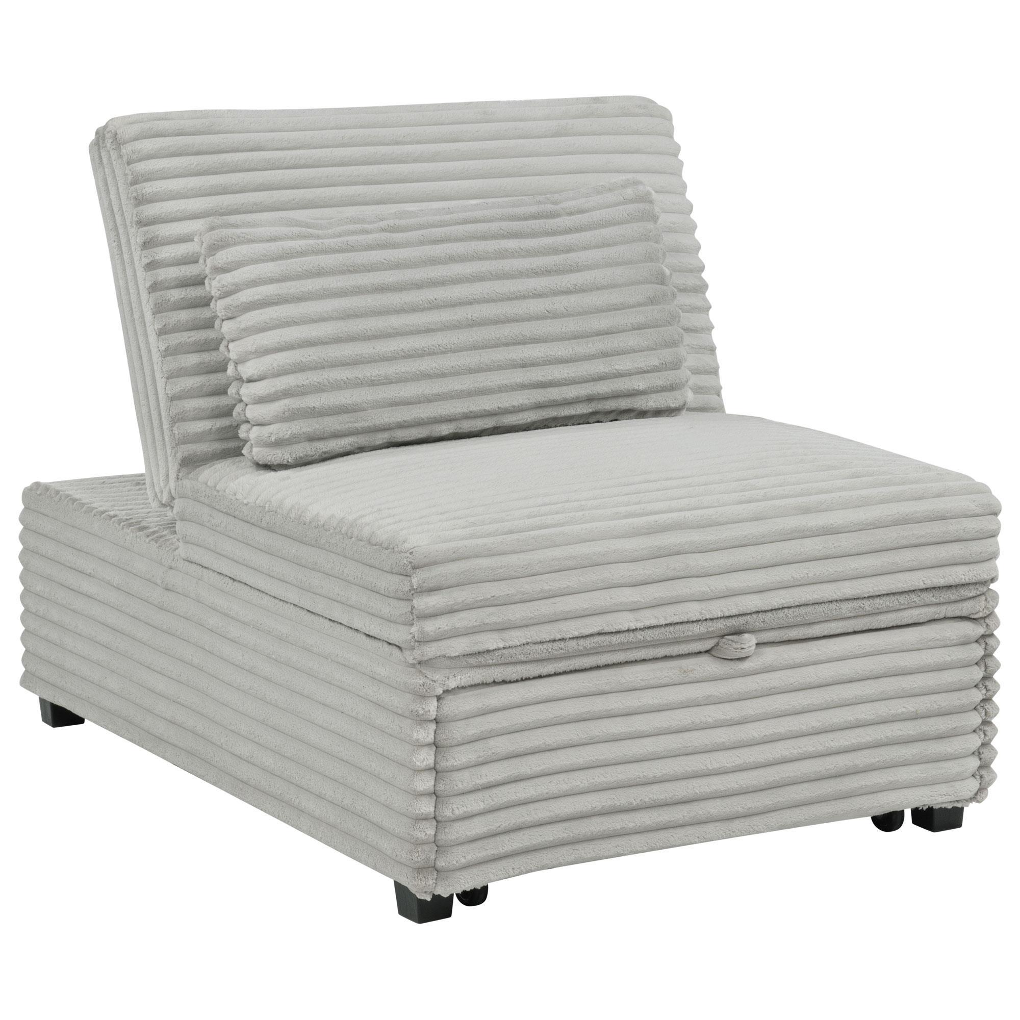 Linden Boulevard Cozer Convertible Sofa in Gray