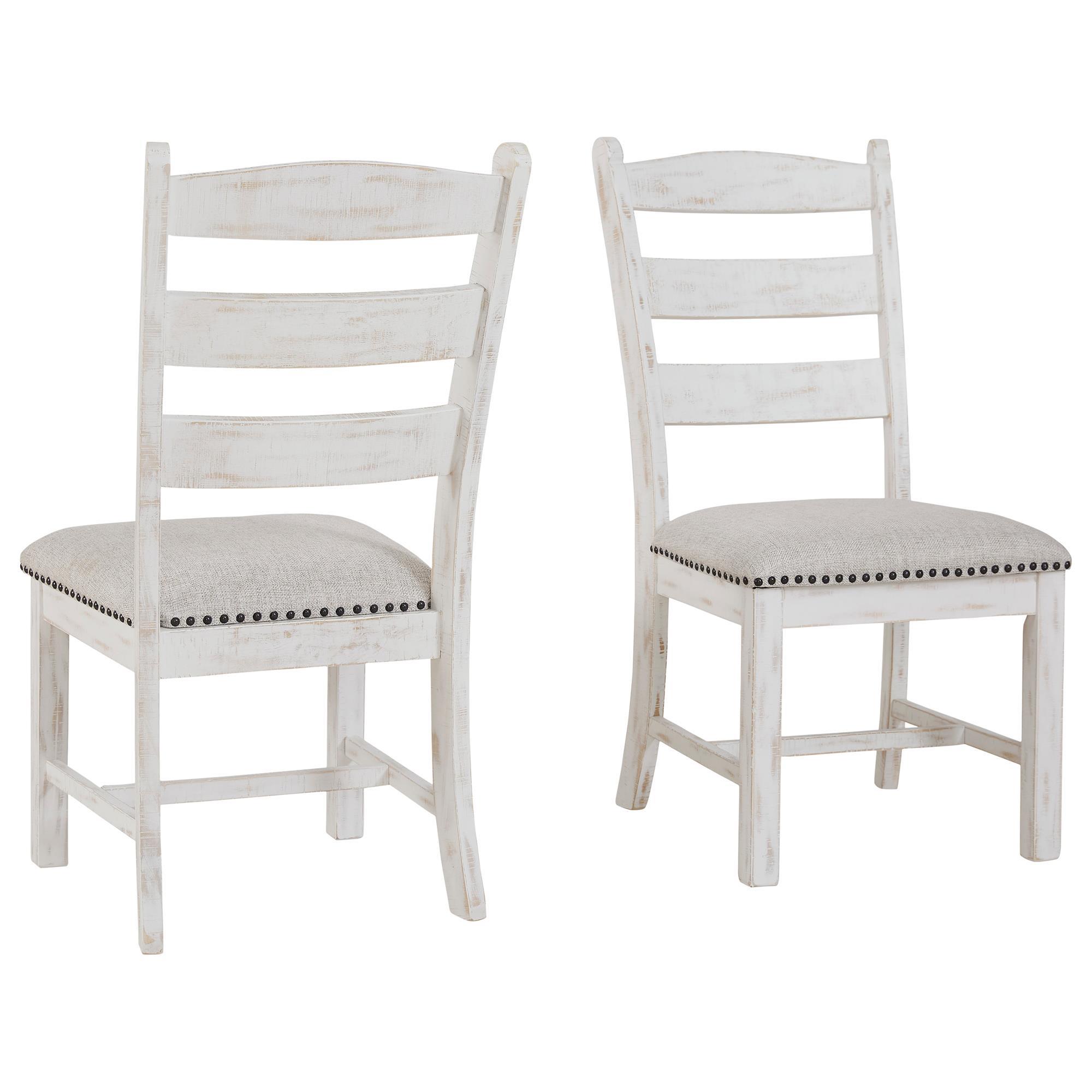 Ashley Valebeck Dining Chair Set of 2 in Beige and White