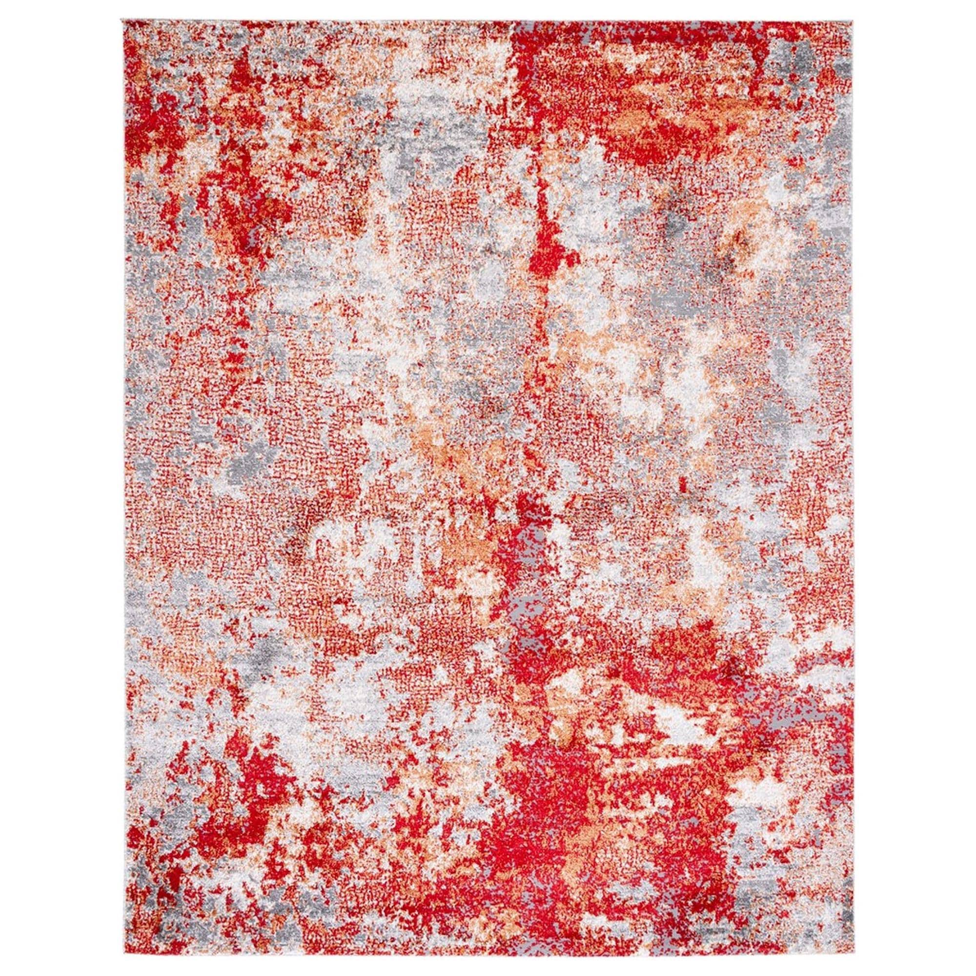 Safavieh Aston 9' x 12' Red and Grey Area Rug