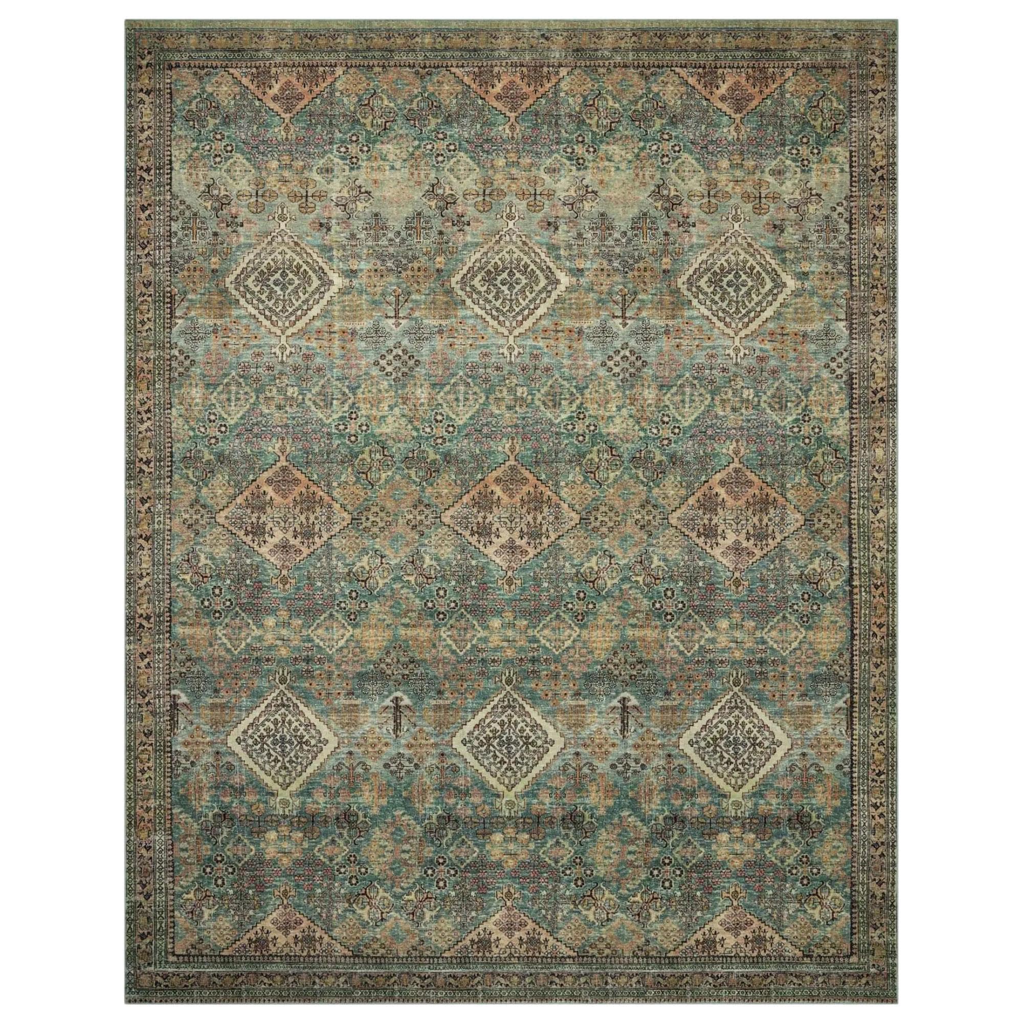 Magnolia Home Sinclair 5' x 7' Turquoise and Multicolor Area Rug