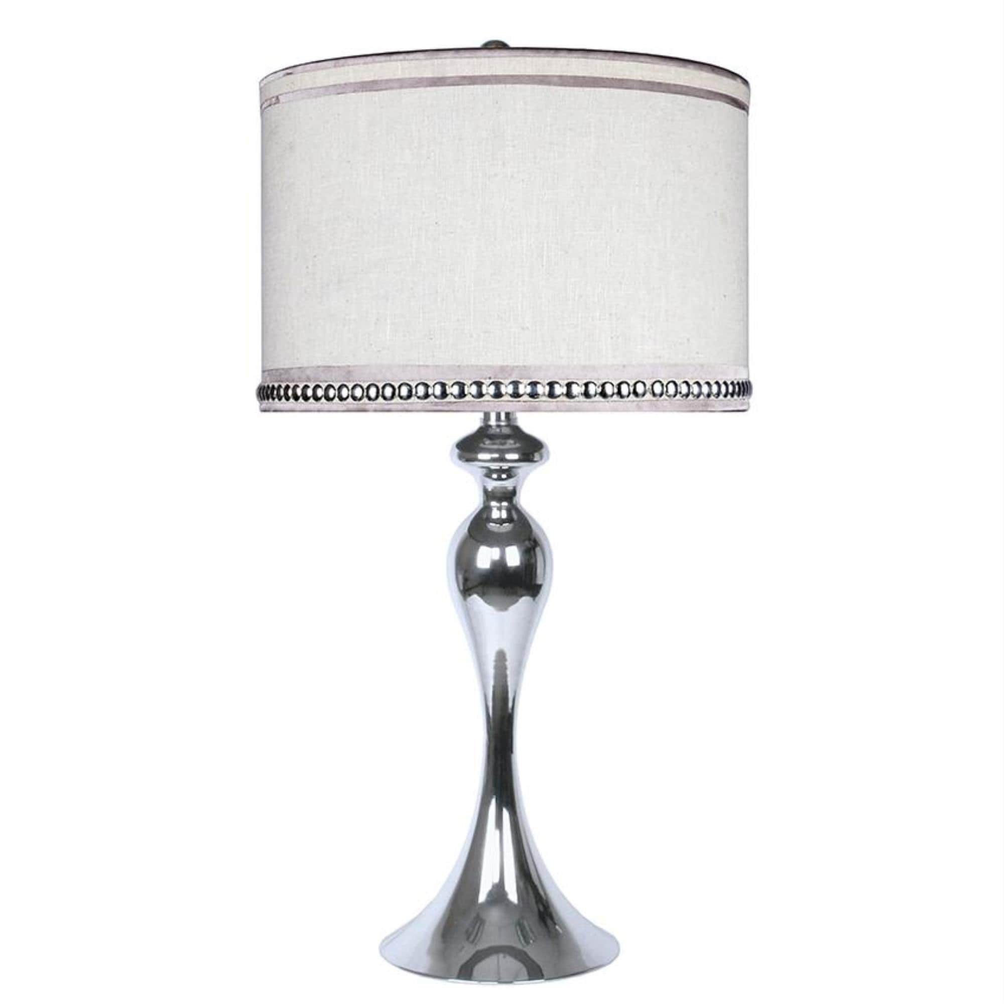 Grandview Gallery Polished Chrome Table Lamp And Shade | Nebraska ...