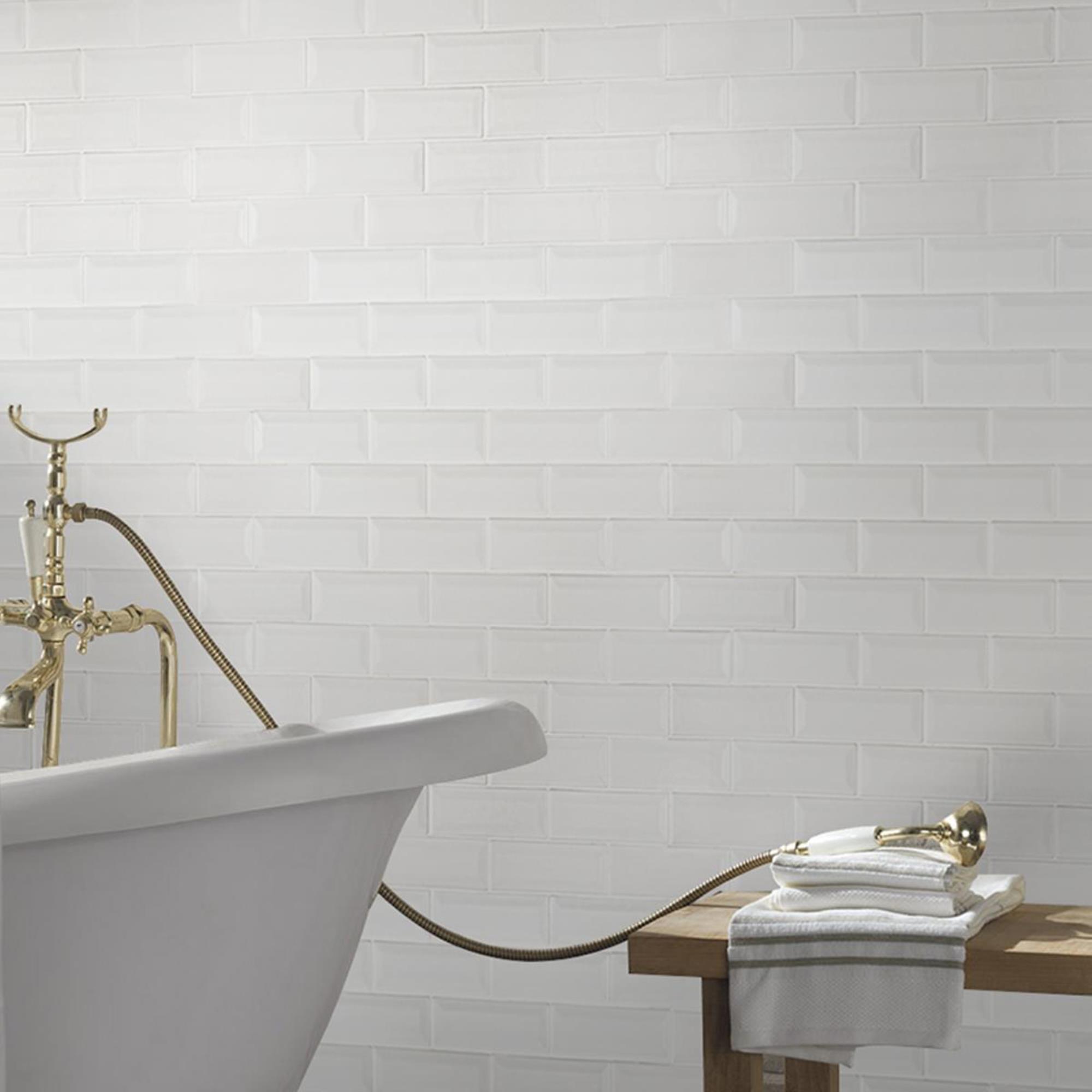 MS International Highland Park Whisper White 12" x 12" Ceramic Tile ...