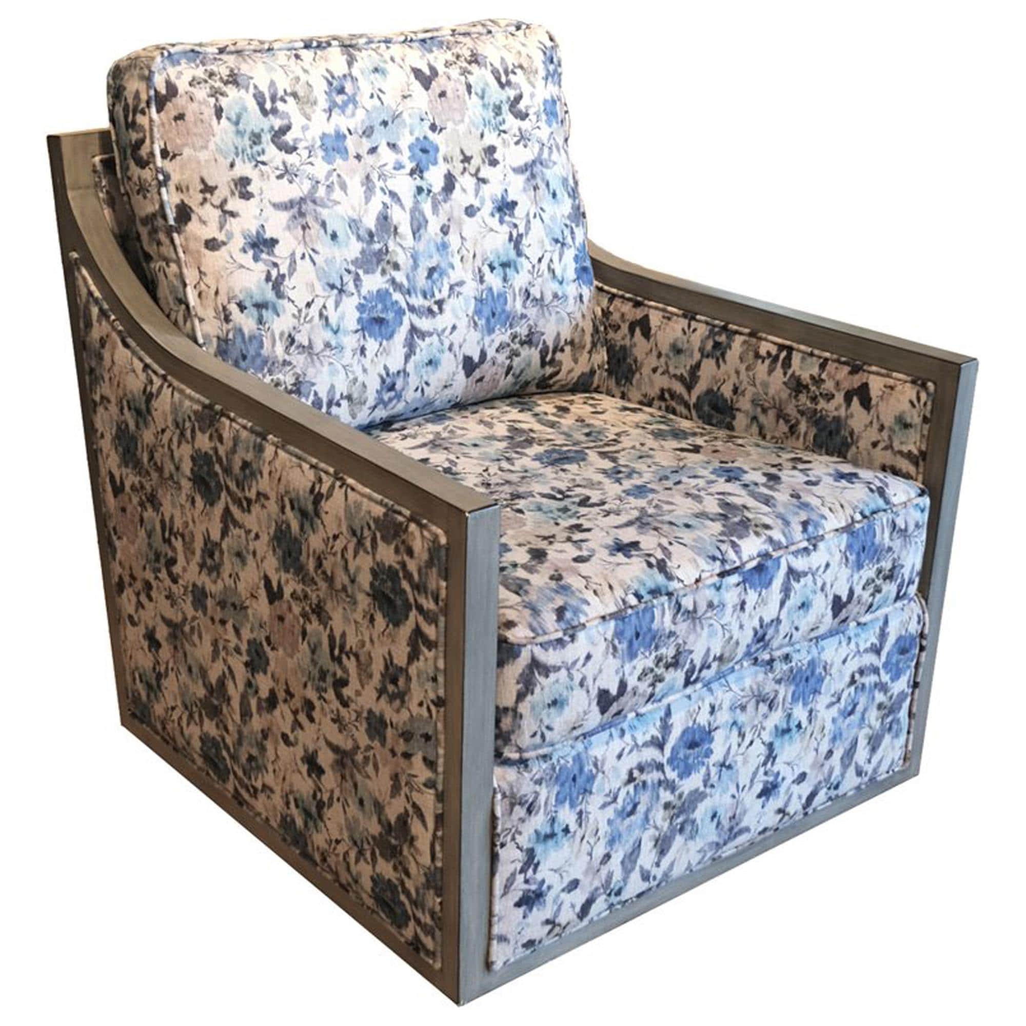 Golden Wave Furniture Cecily Swivel Chair in Multicolor