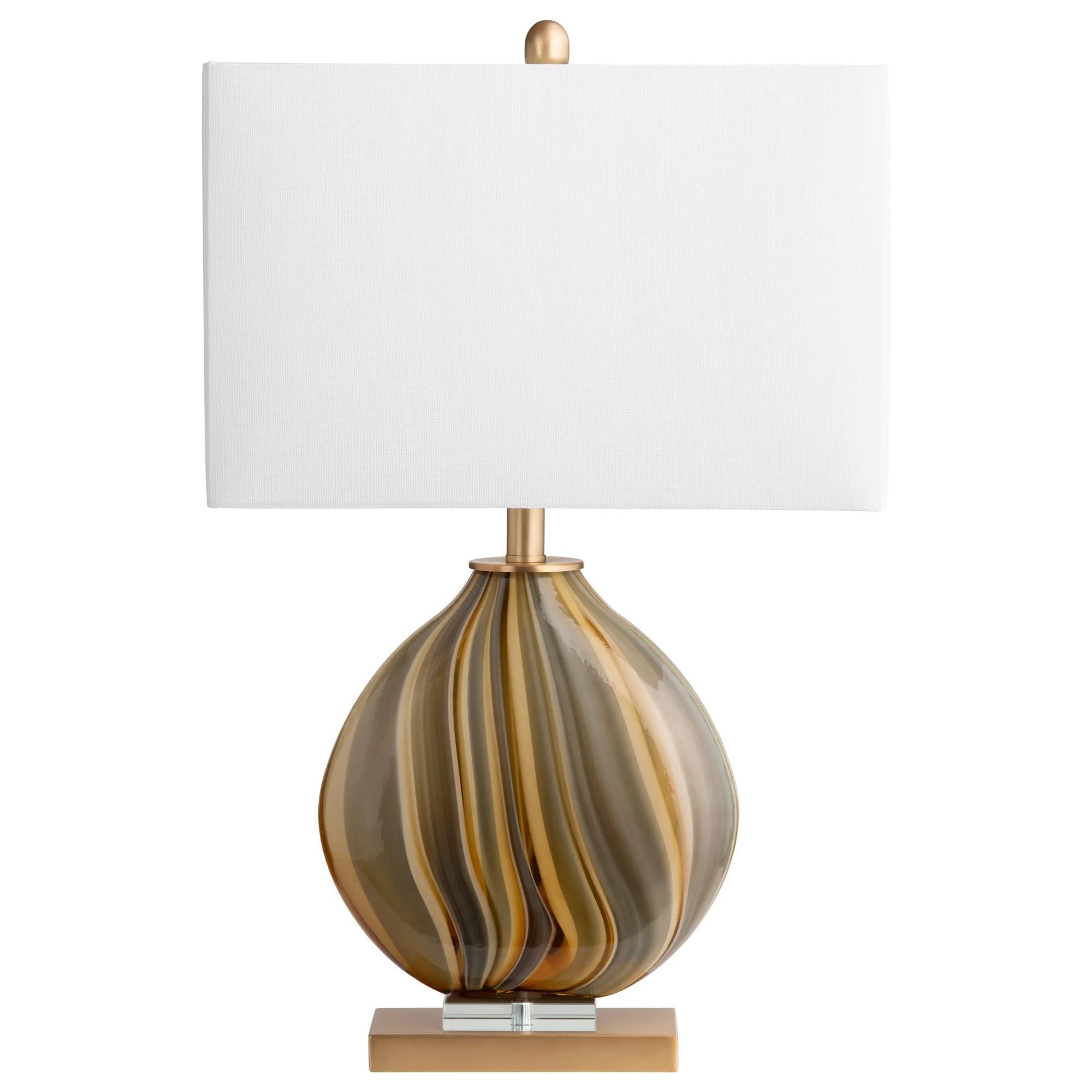 Crestview Collection Chandon Table Lamp in Gold, Blue, Green and Brown