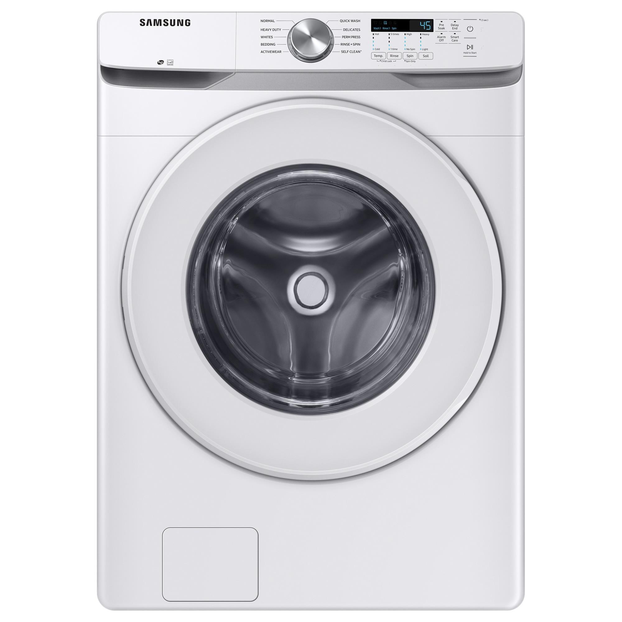 Samsung 4.5 Cu. Ft. Front Load Washer with Shallow Depth in White ...