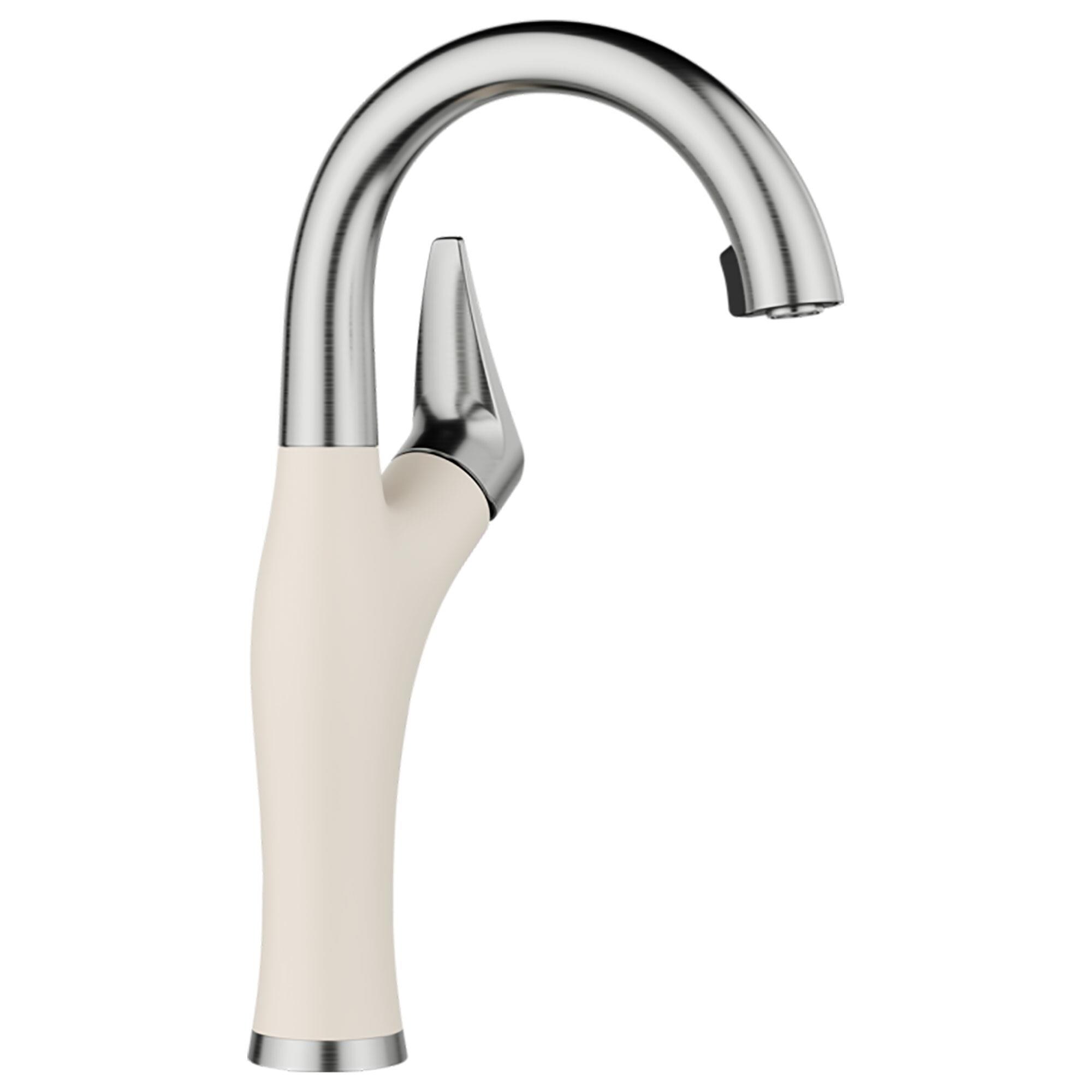 Blanco Artona Bar Faucet in PVD Steel and Soft White