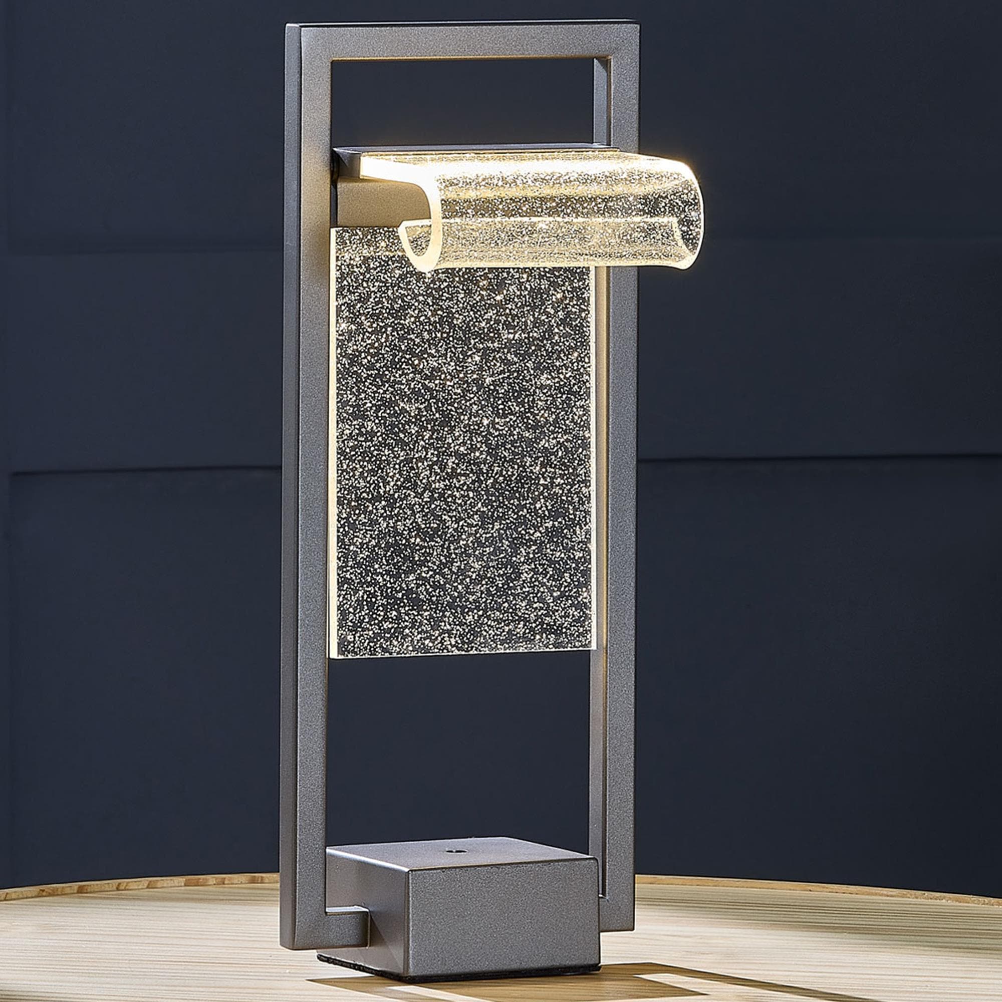 Anthony California 14" LED Table Lamp in Sand Brass