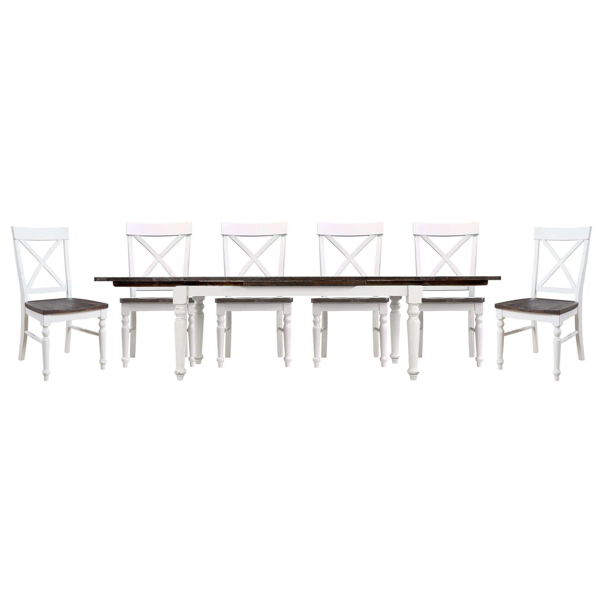 Emerald Home Mountain Retreat &-Piece Dining Set in Dark Mocha