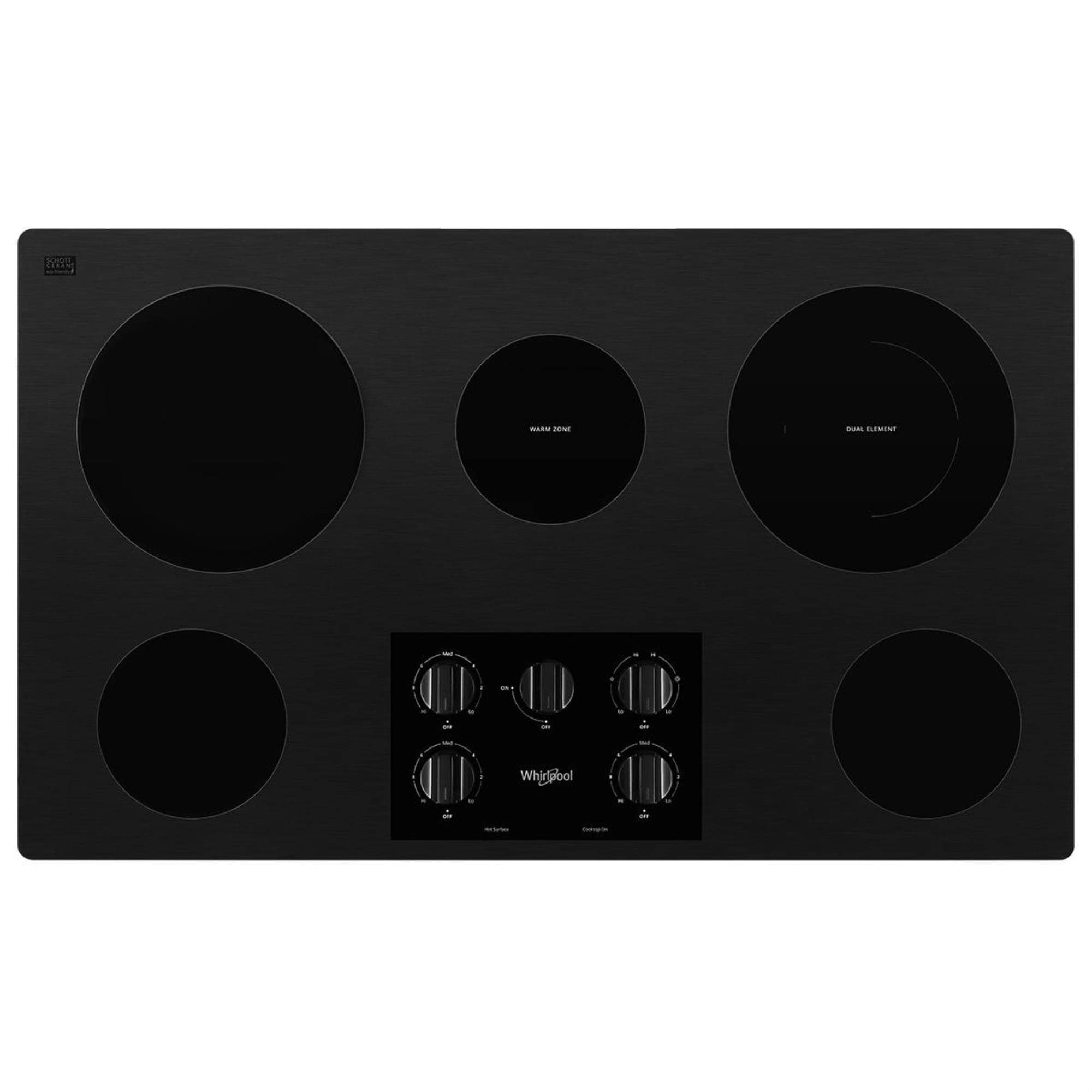 Whirlpool 36" Electric Ceramic Glass Cooktop in Black | Nebraska ...