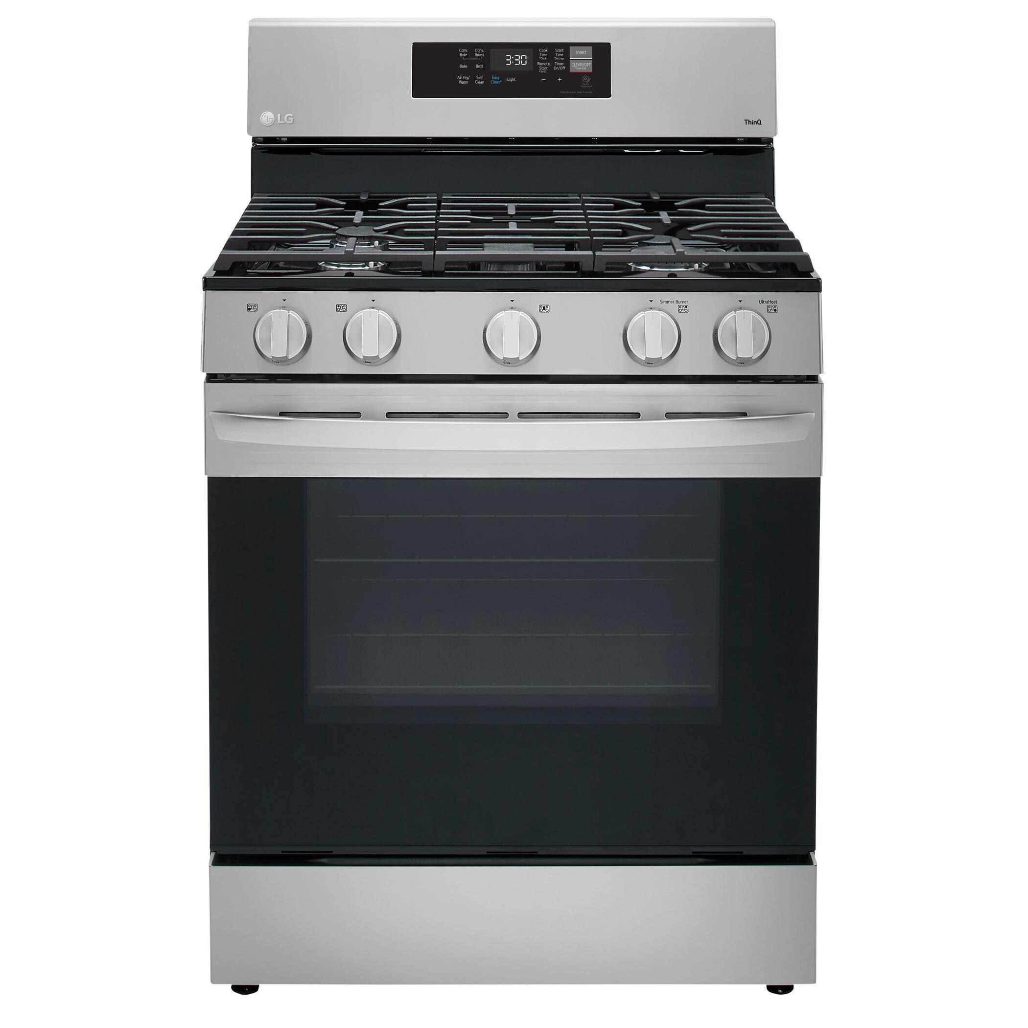 LG 5.8 Cu. Ft. Smart Wi Fi Freestanding Gas Range in Stainless Steel NFM