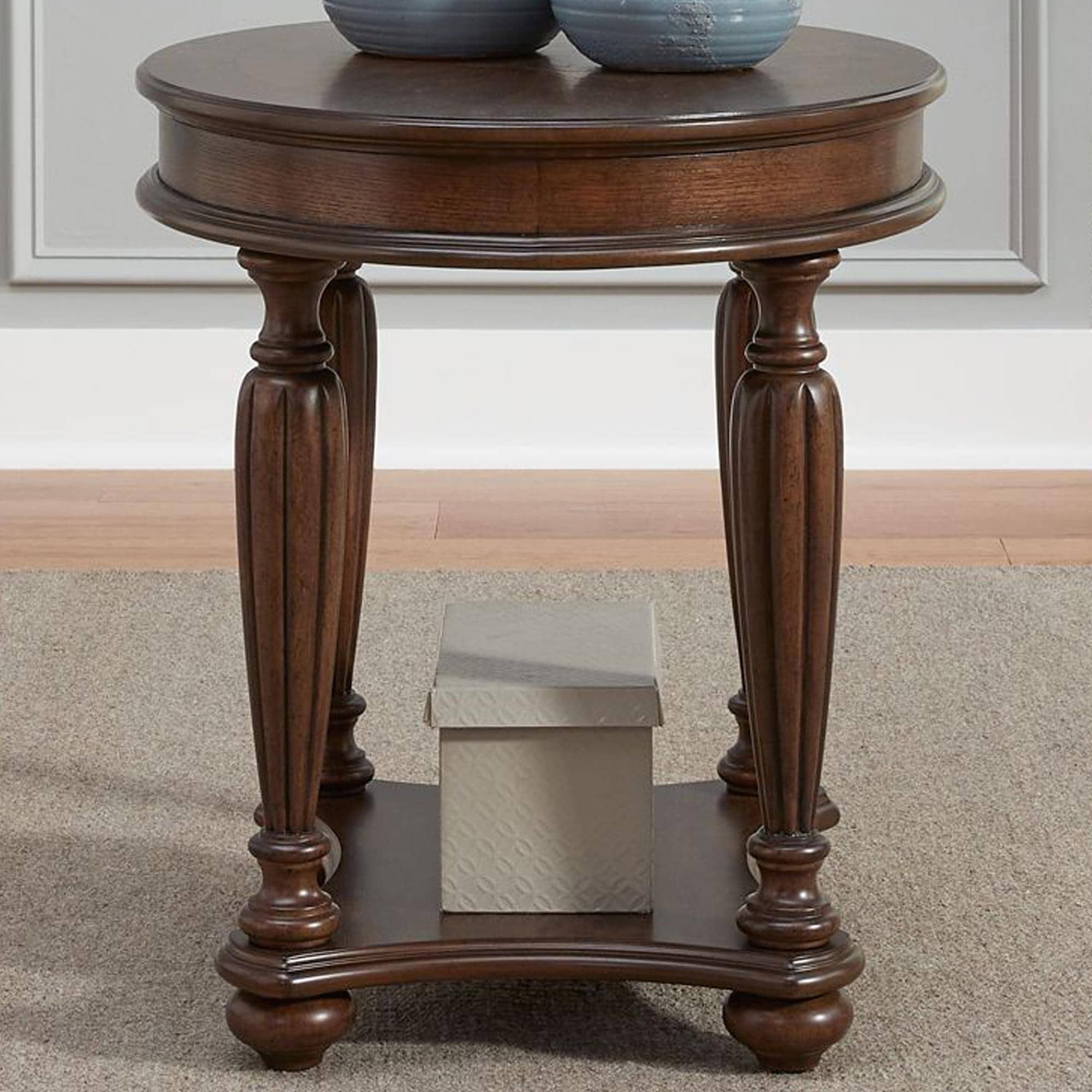 Belle Furnishings Allington End Table in Satin Sienna
