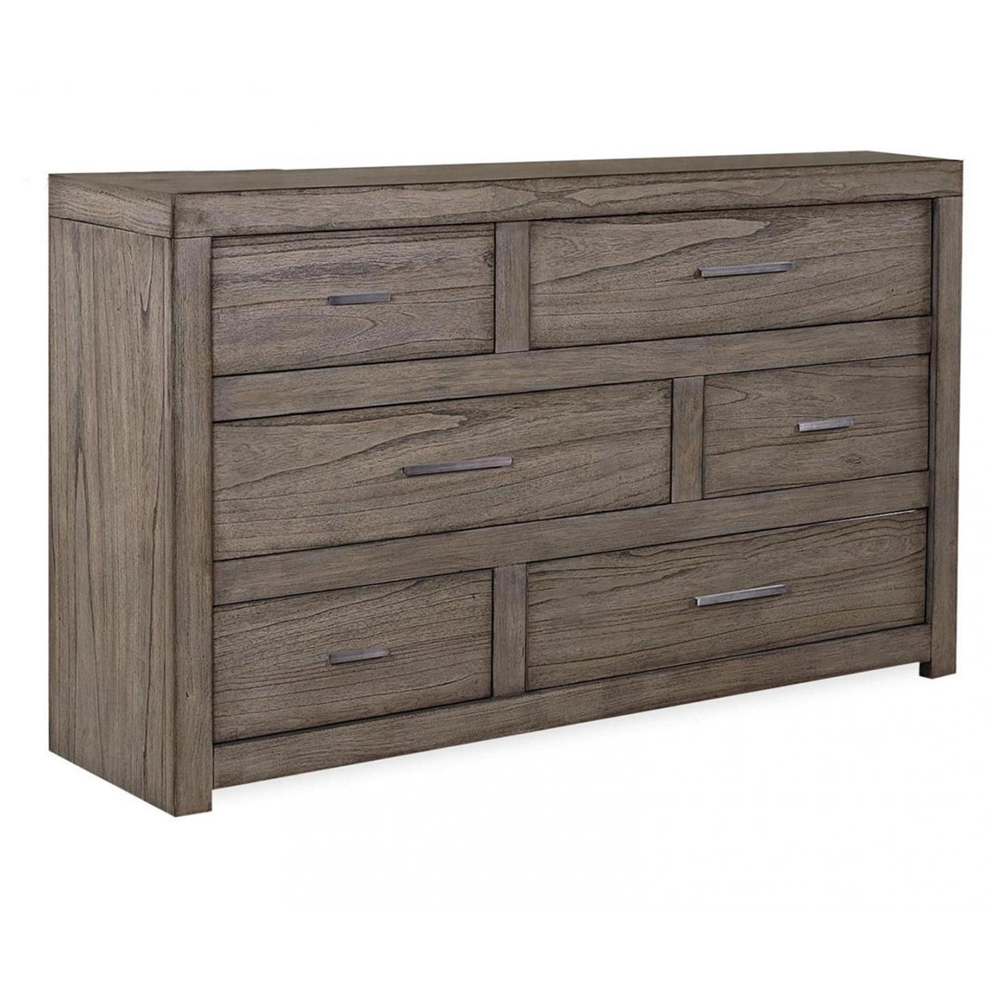 Riva Ridge Modern Loft 6-Drawer Dresser in Greystone