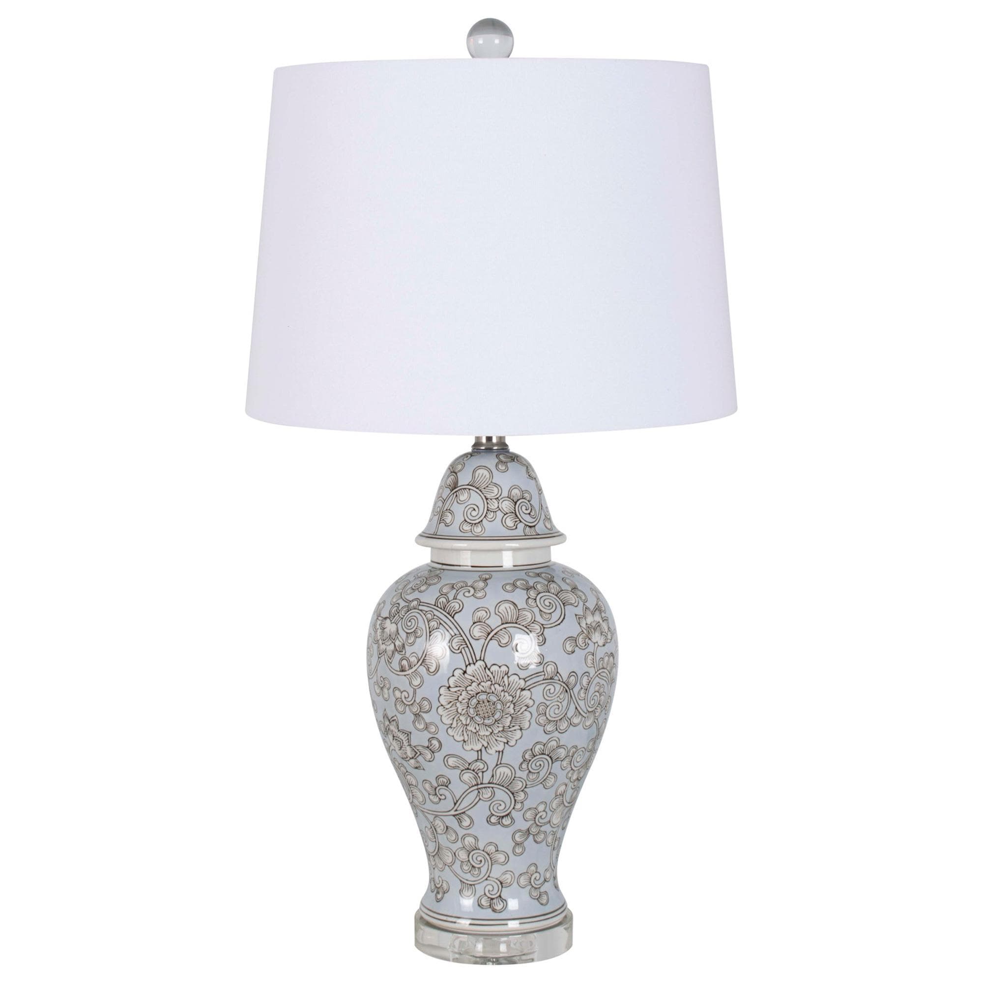 Lamps Per Se 30" Polyresin Table Lamp in Blue and Silver
