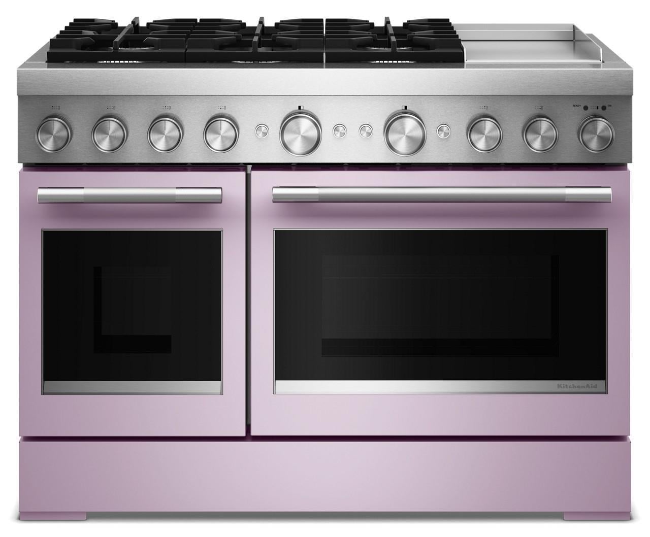 KitchenAid 48" Dual Fuel Freestanding Range with Griddle in Wildflower