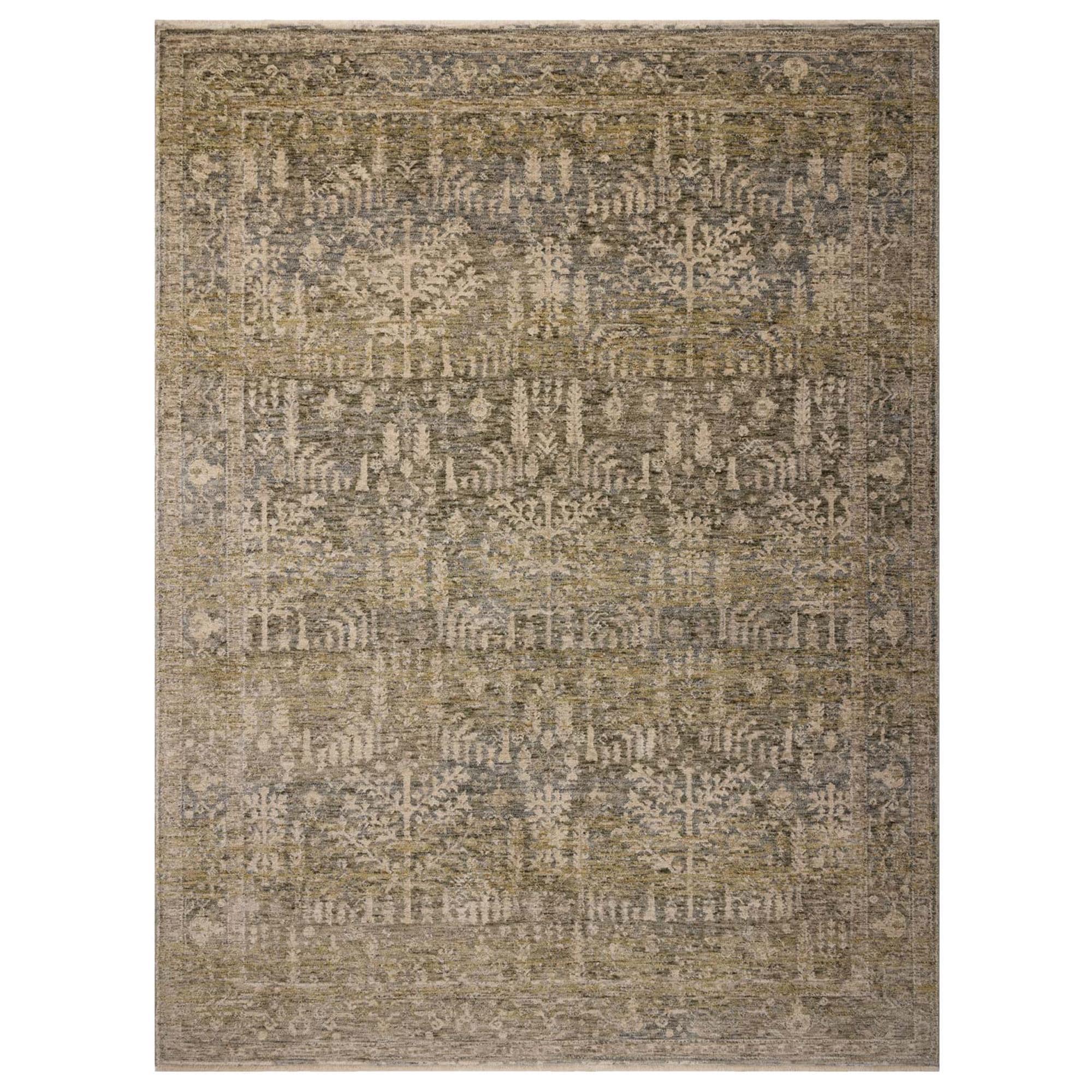 Magnolia Home Junie 5'3" Round Moss and Natural Area Rug