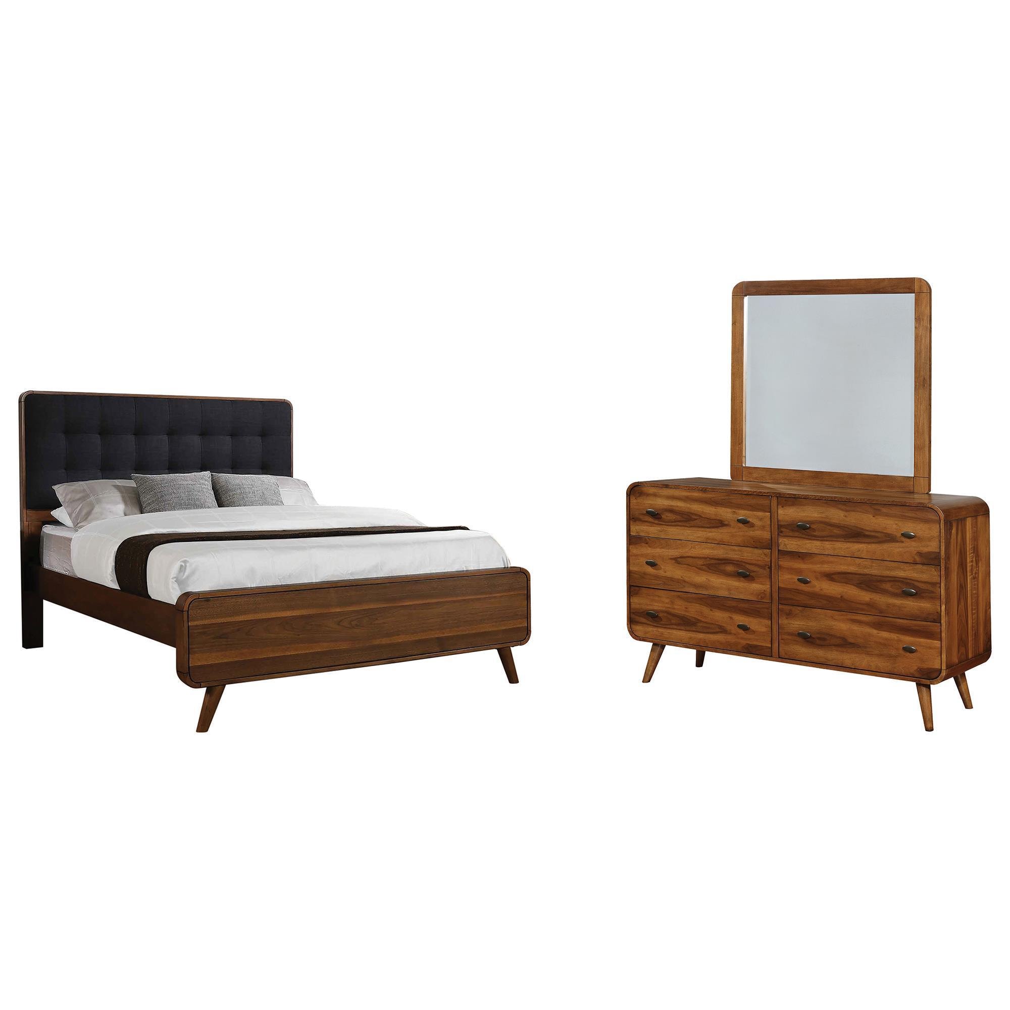 Pacific Landing Robyn 3 Piece King Bedroom Set in Dark Walnut | NFM