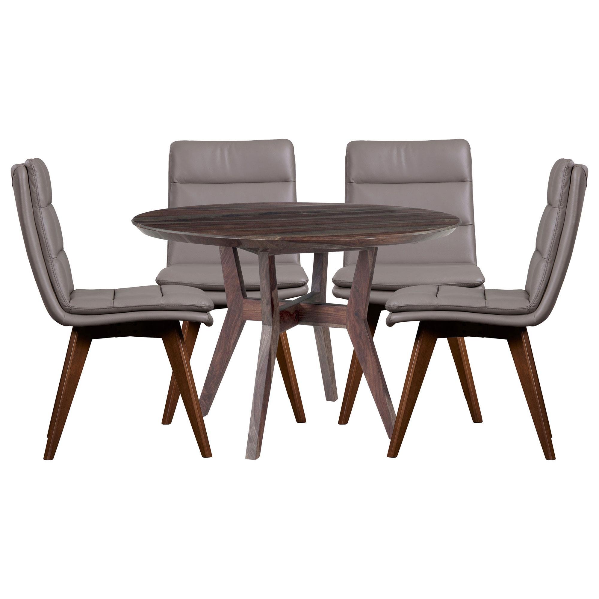 Porter Designs Fall River and Castor 4-Piece Round Dining Set in Black ...