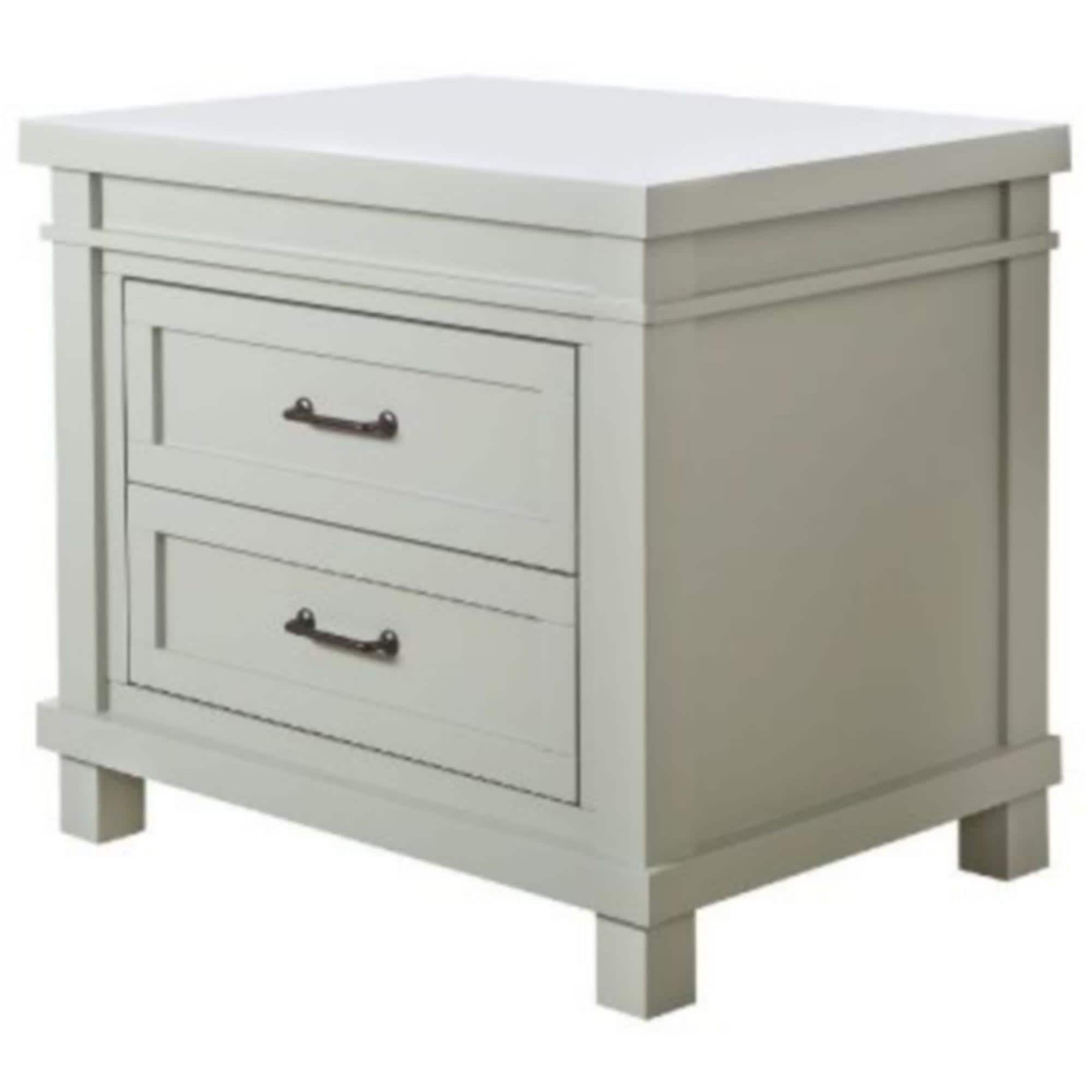 Baby Appleseed Rowan 2-Drawer Nightstand in Sage