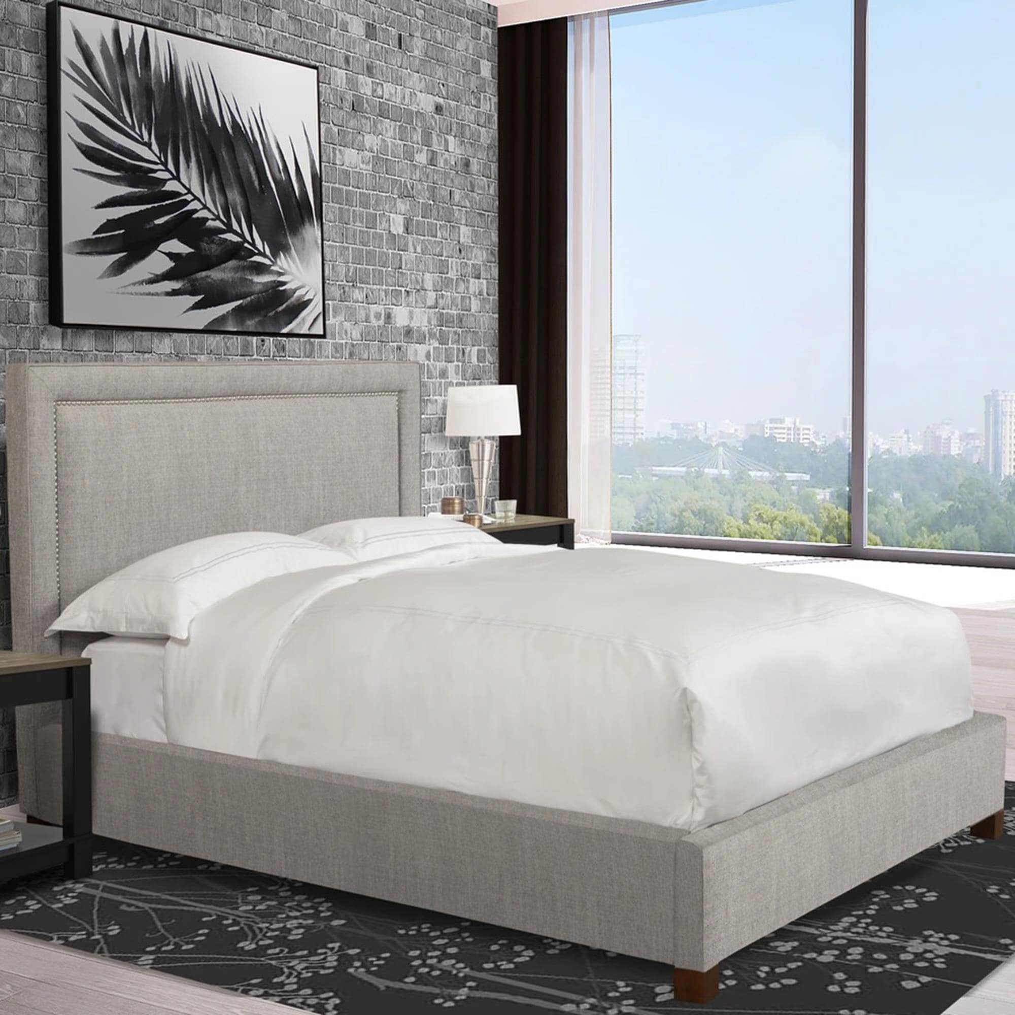 Simeon Collection Cody King Upholstered Bed in Cork
