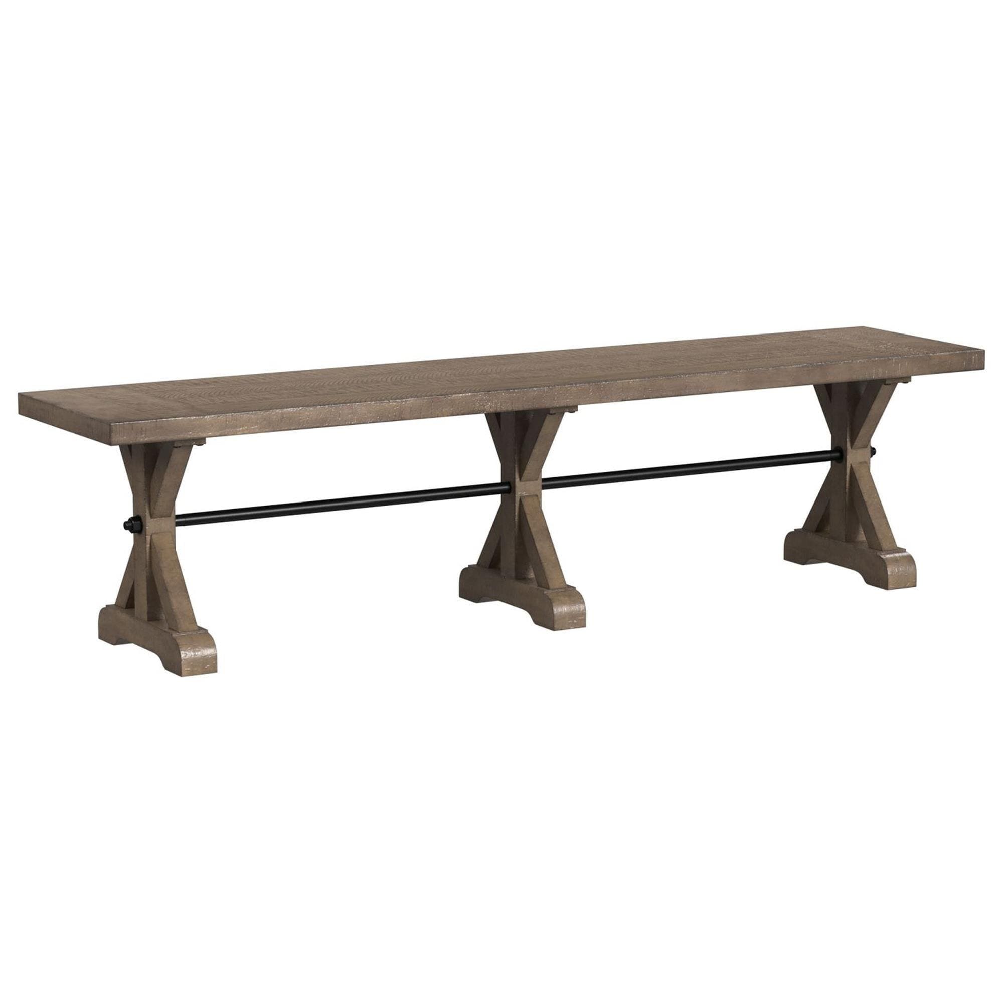 Mayberry Hill Yellowstone Dining Bench in Grey