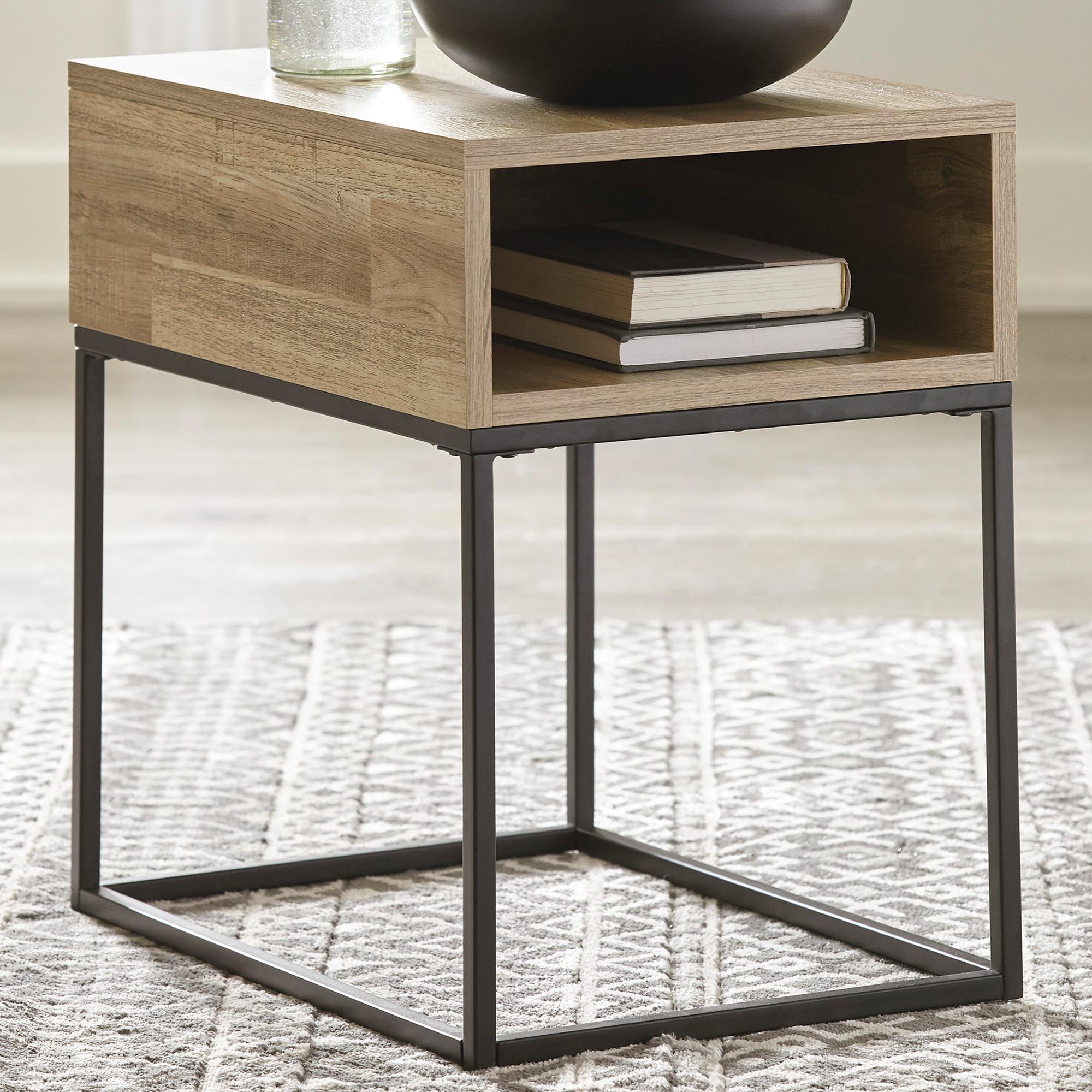 Ashley Gerdanet Rectangular End Table in Natural