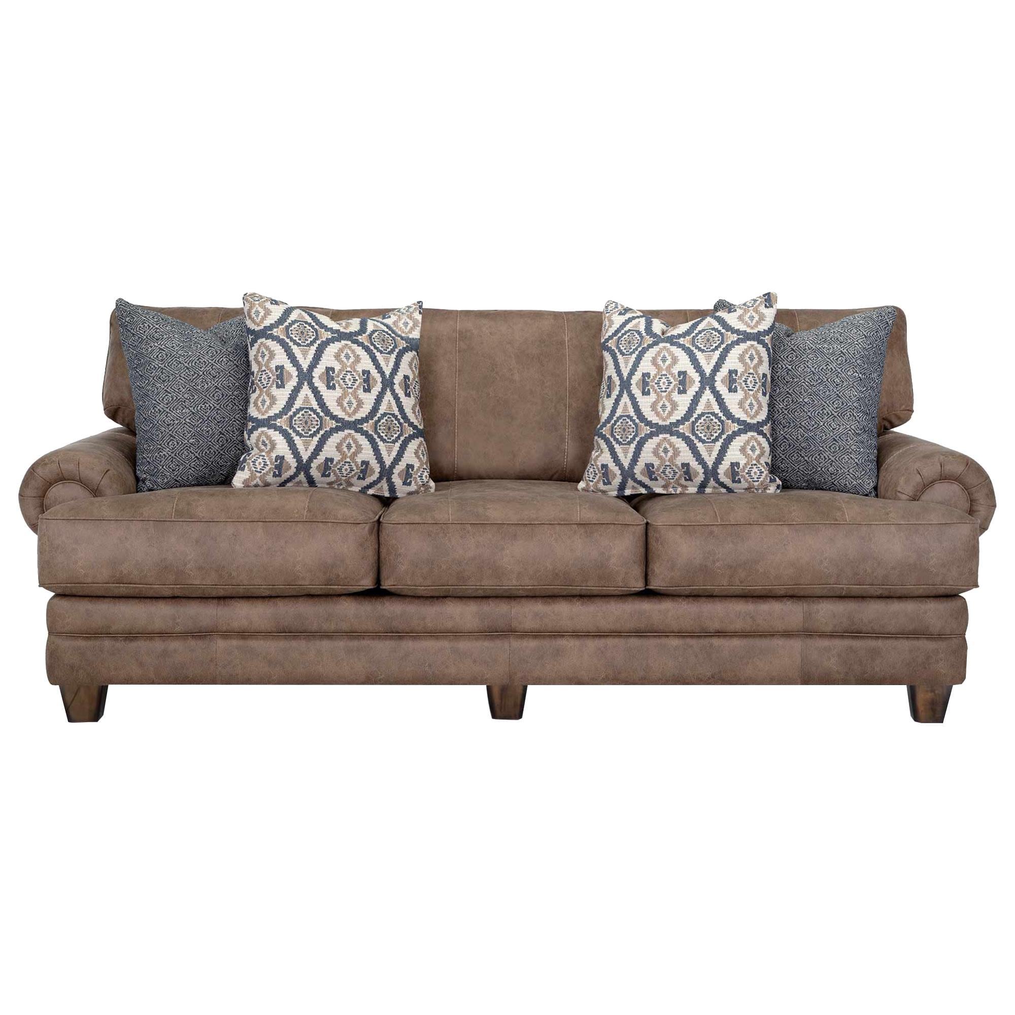 Moore Furniture Sicily Stationary Sofa in Hazelnut