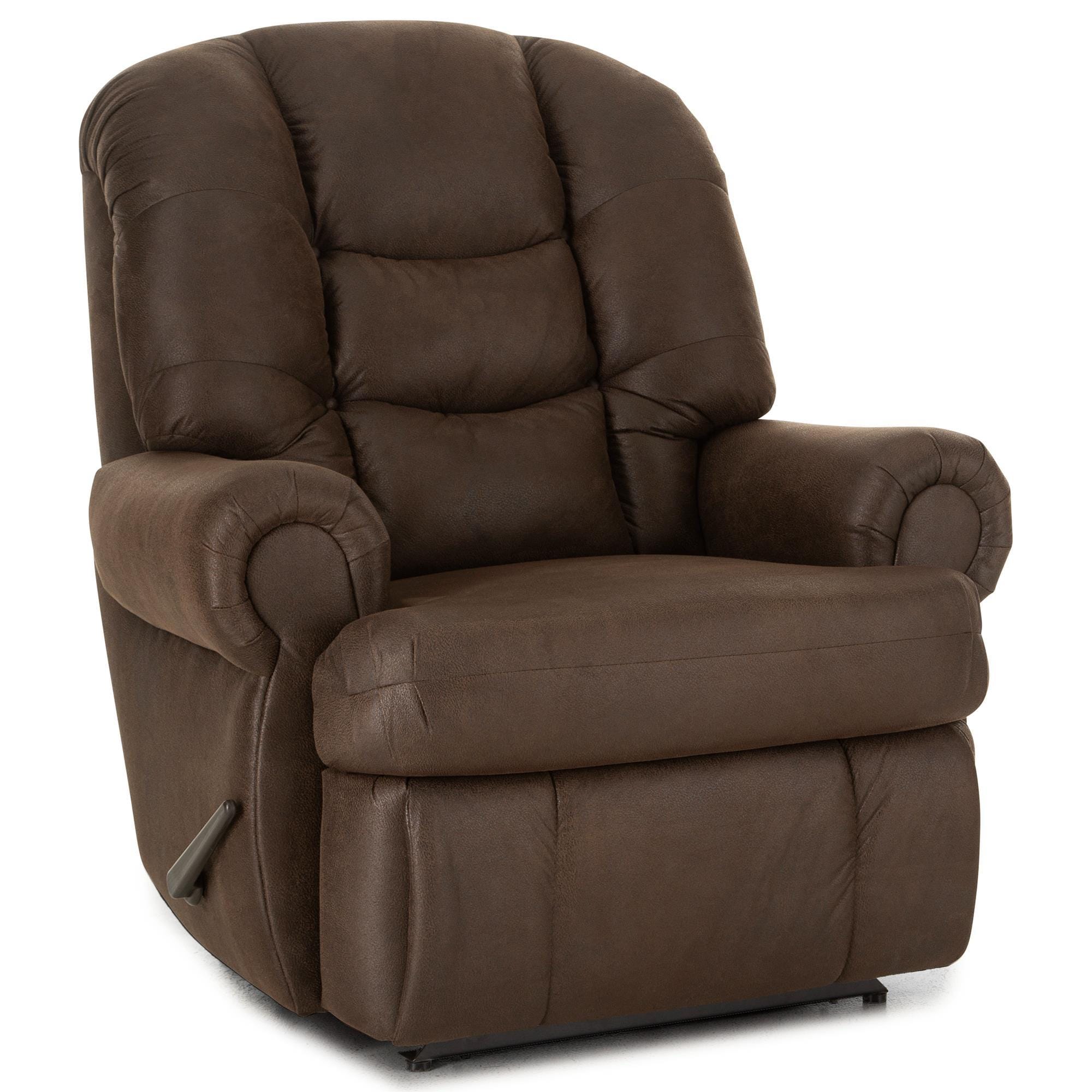 HomeStretch King Comfort Manual Recliner in Mack Walnut