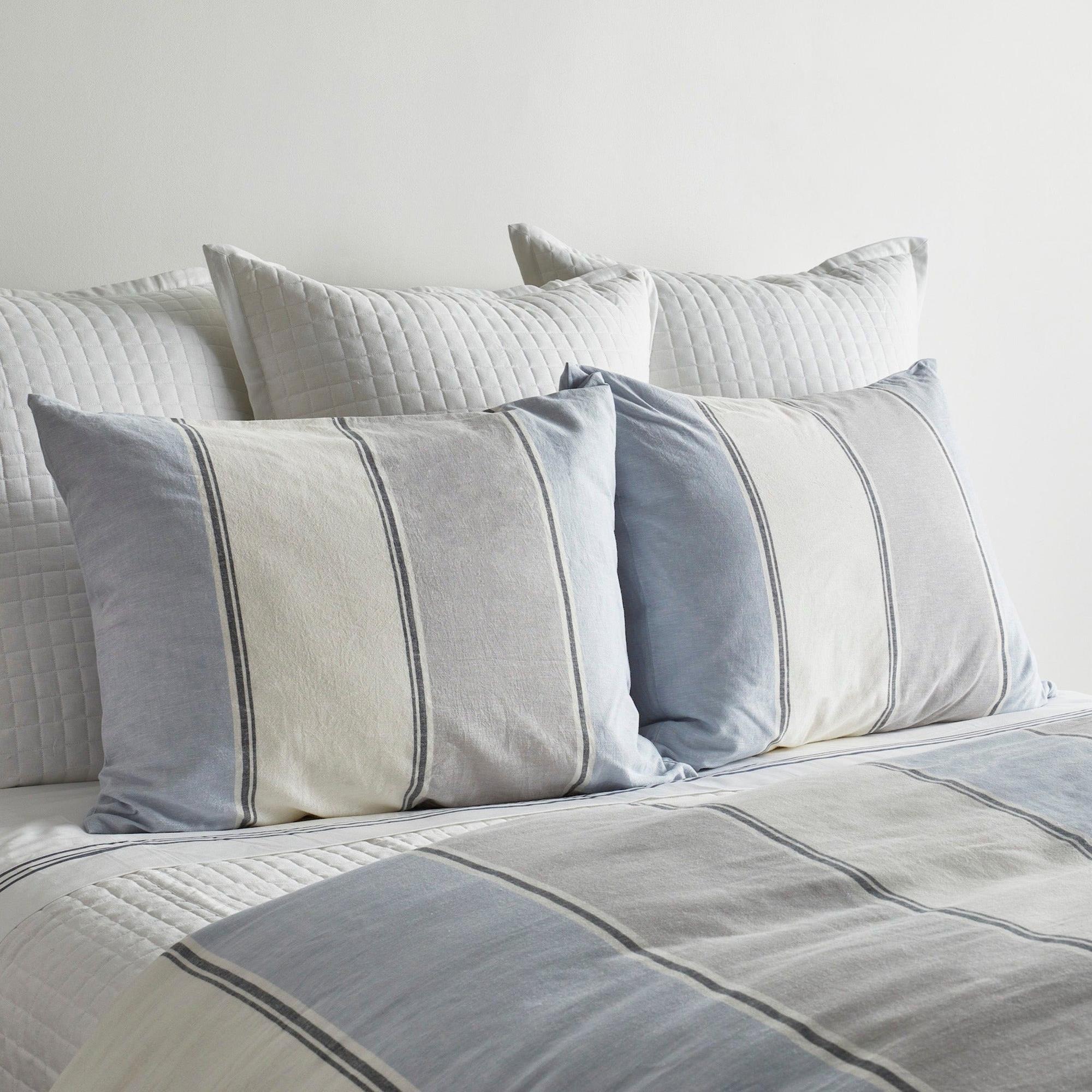 Ann Gish Schooner 3-Piece King Duvet Set in Blue, Grey and White