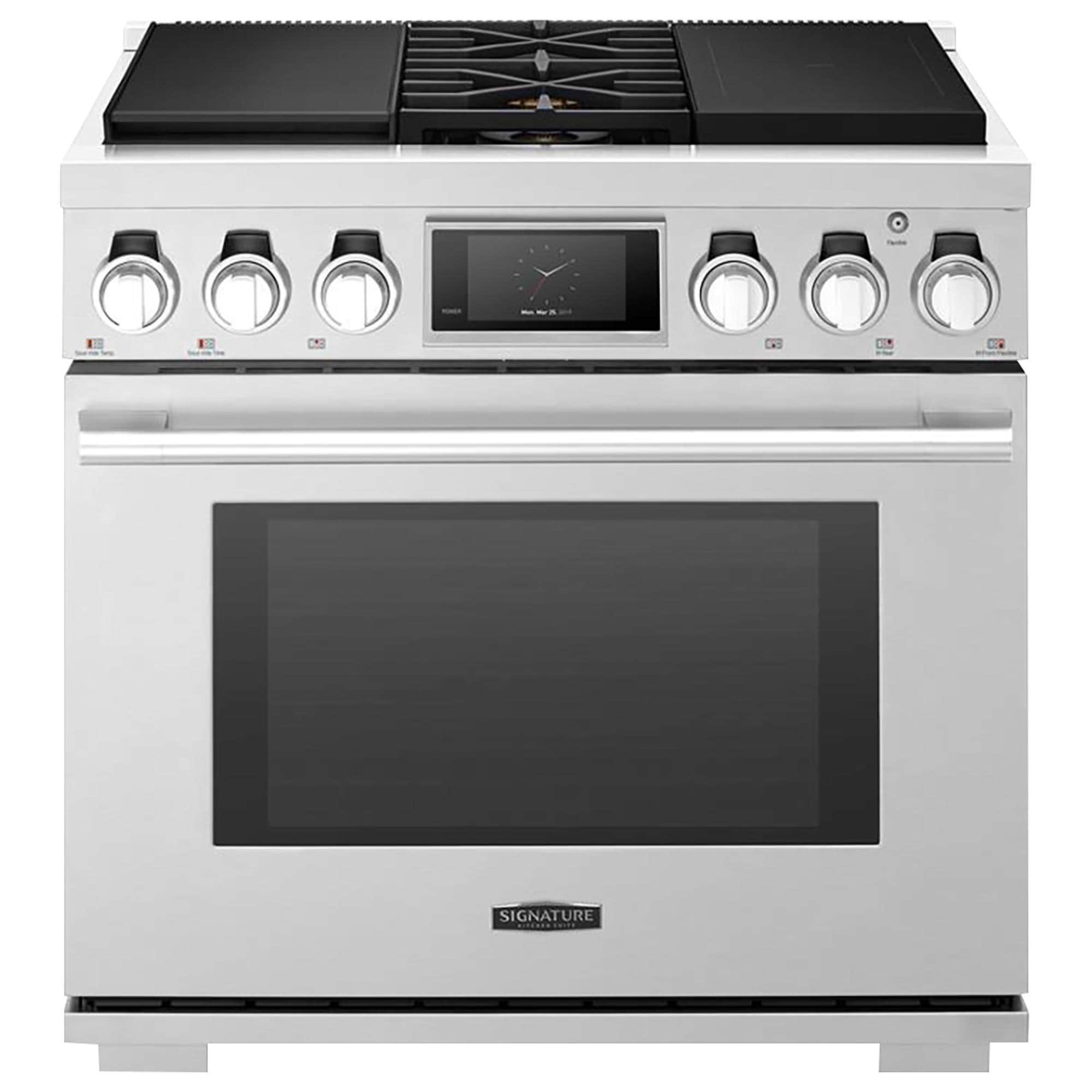 Signature Kitchen Suite 36" Dual-Fuel Professional Range in Stainless Steel
