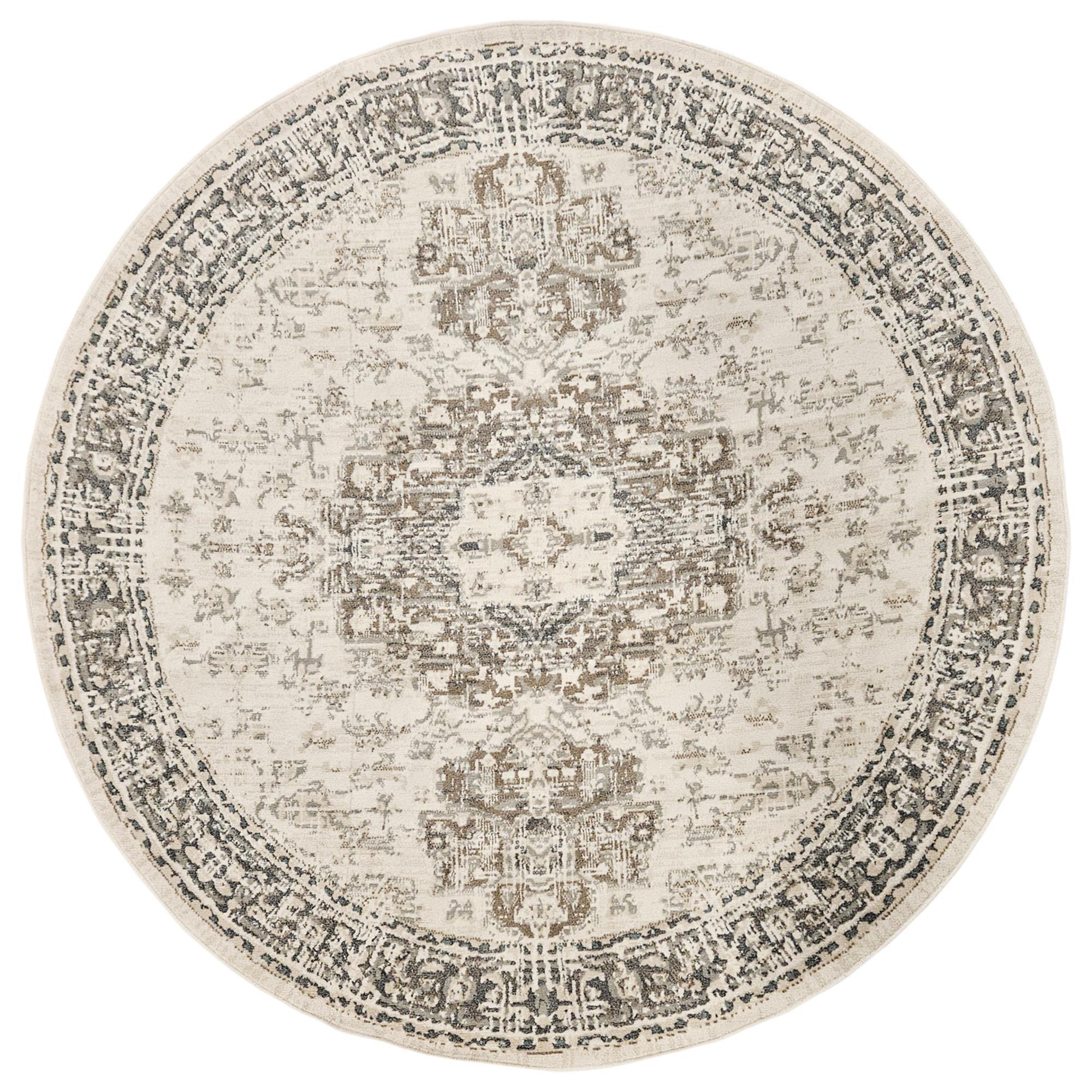 Amer Rugs Alpine 7'10" Round Light Beige Area Rug