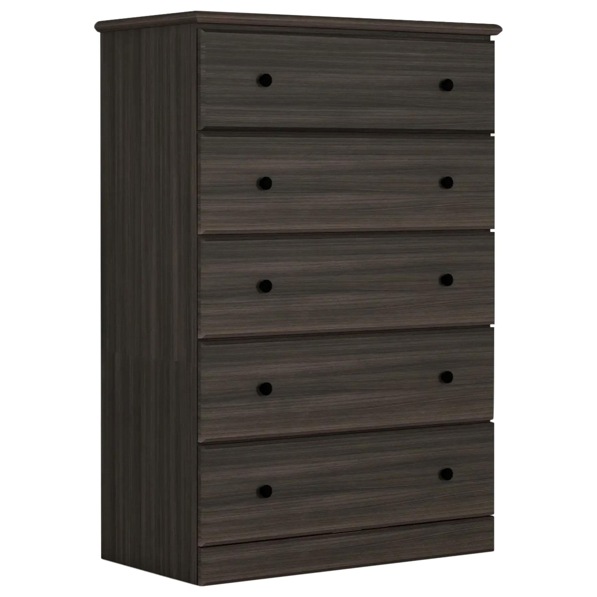 Lemoore Big Chester 5-Drawer Chest in Grey Walnut