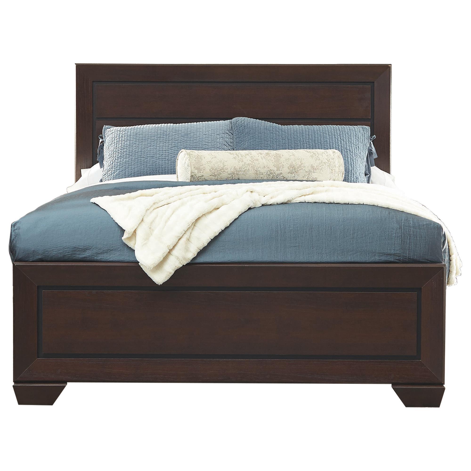 Pacific Landing Kauffman Eastern King Panel Bed in Dark Cocoa | NFM