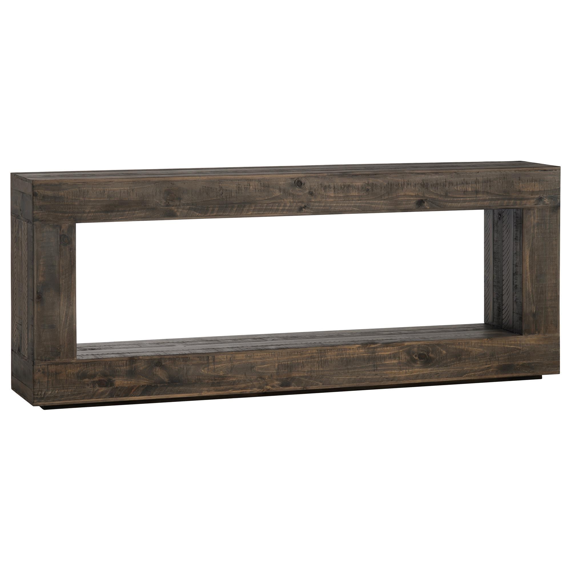 Crestview Collection Aspen Console Table in Rustic Brown