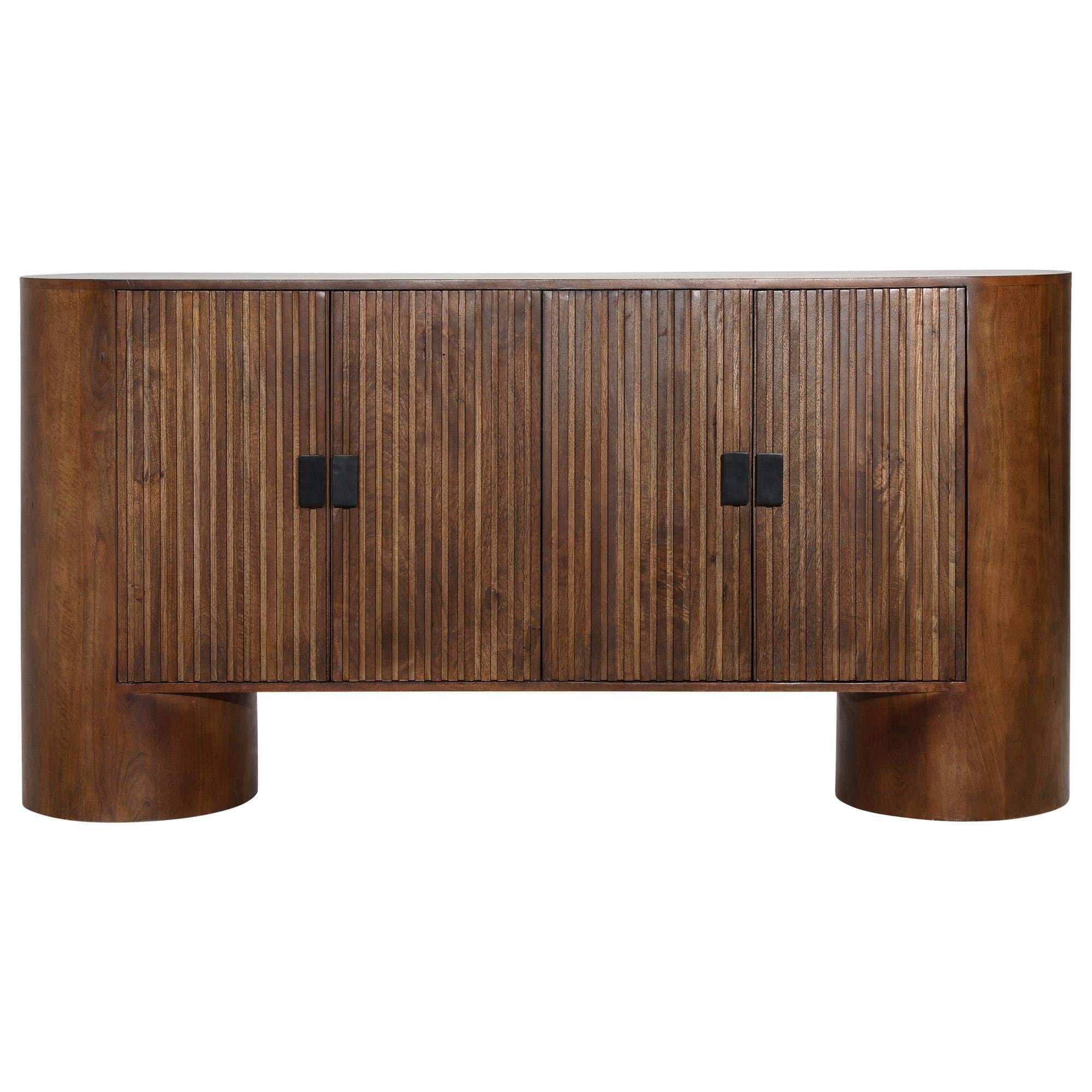 Blue Sun Designs Stephenson 4-Door Sideboard in Medium Brown