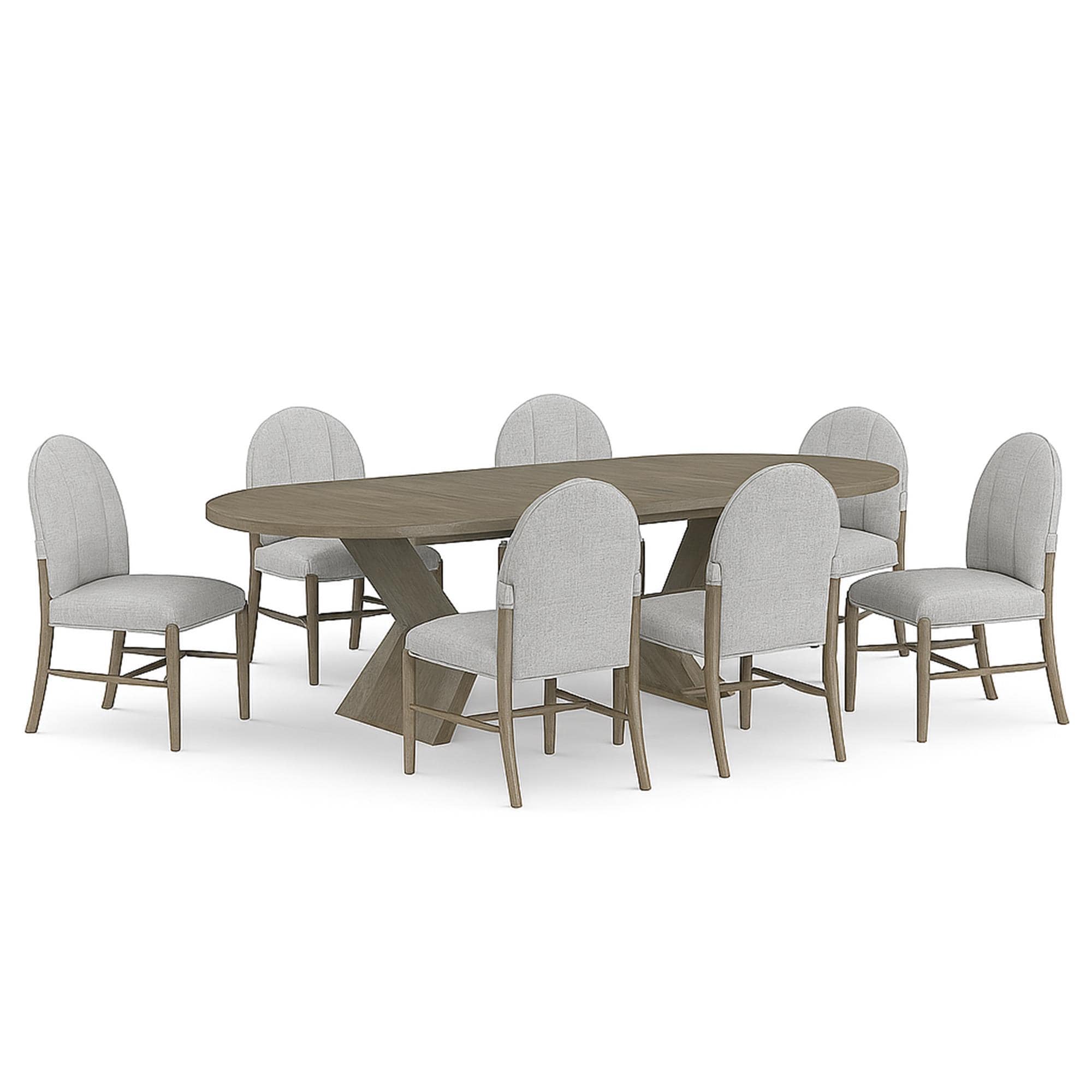 Davis International Dining Table and Chairs in Weathered Gray Oak