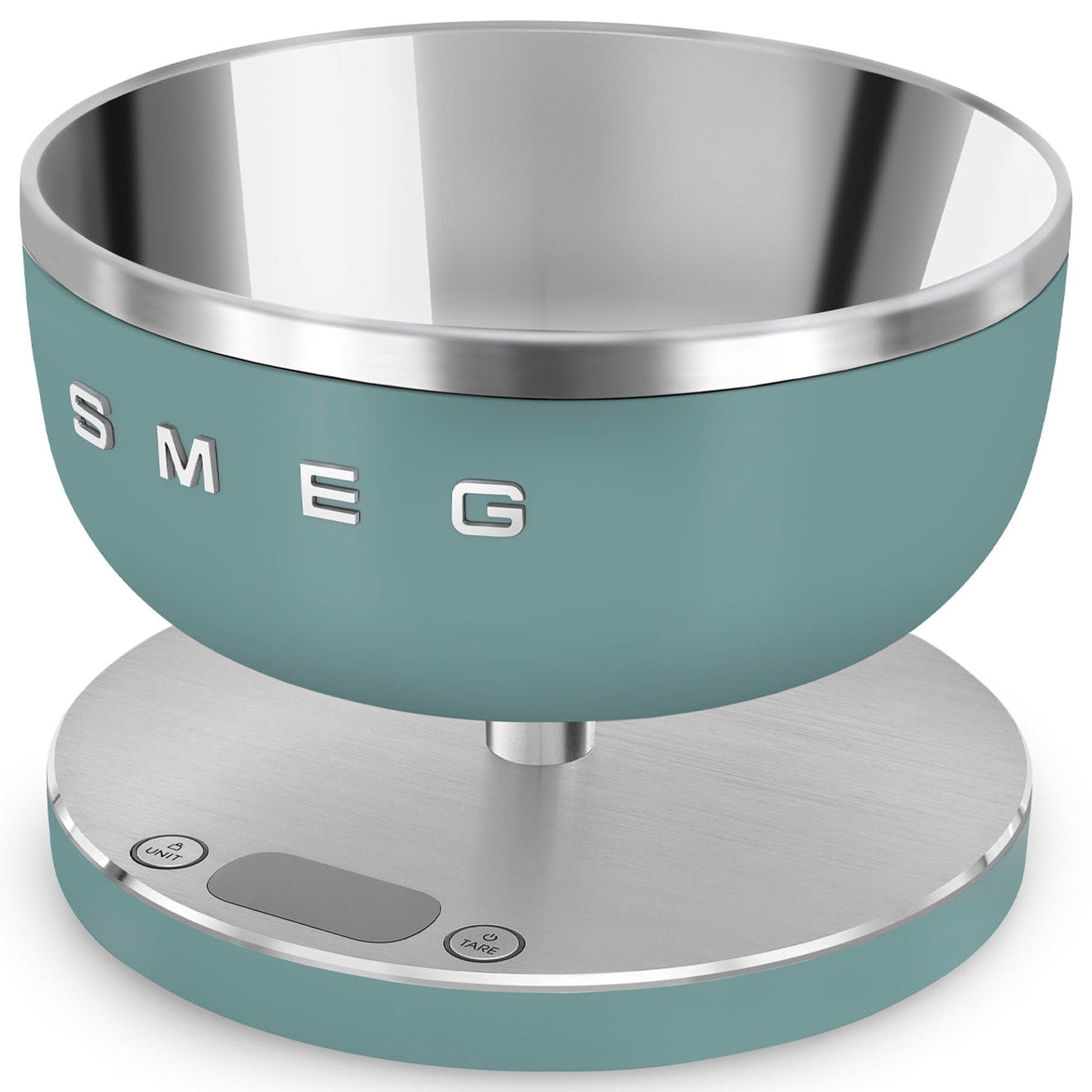 SMEG Collezione Kitchen Scale in Emerald Green and Polished Chrome