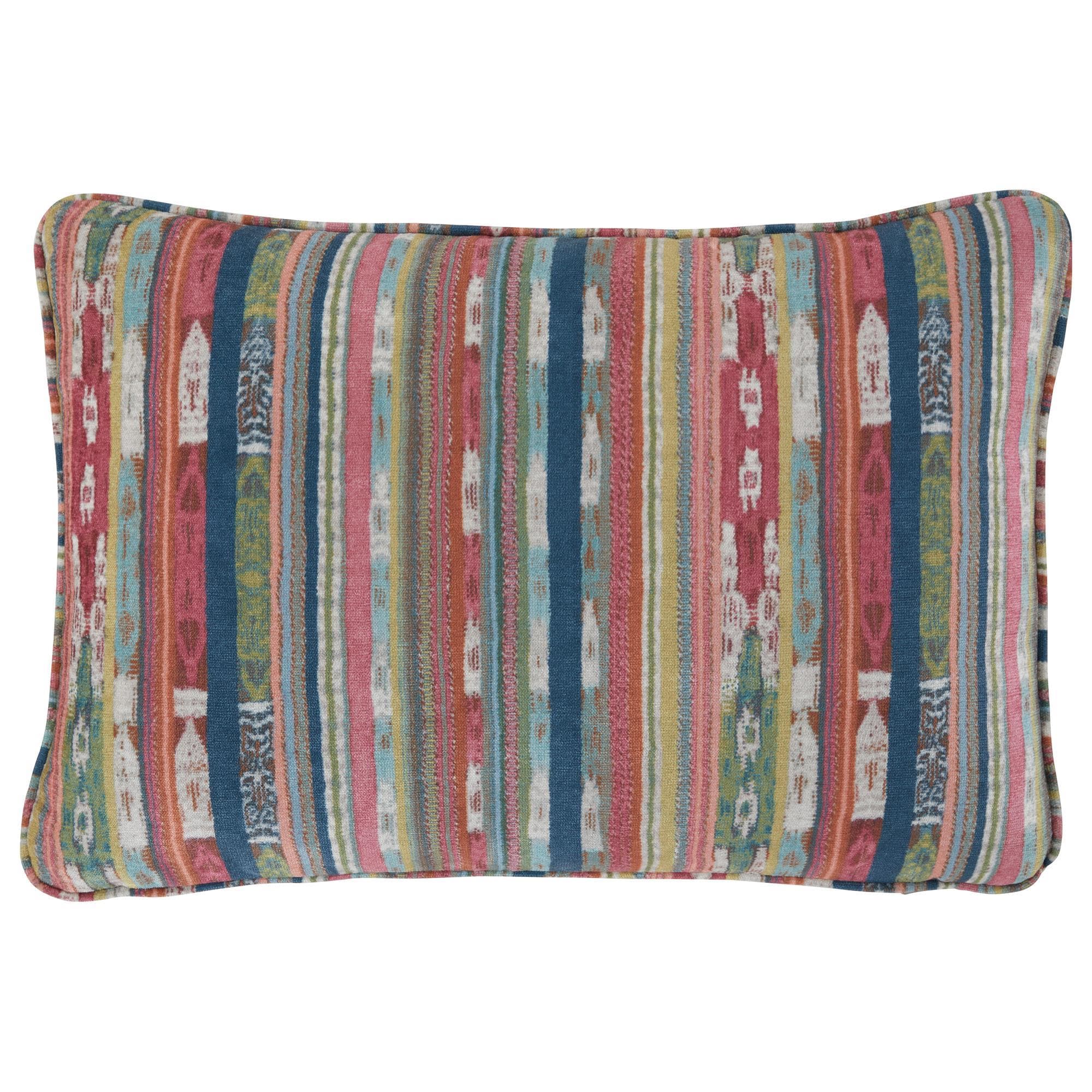 Ashley Orensburgh 16" x 23" Lumbar Throw Pillow in Blue and Red